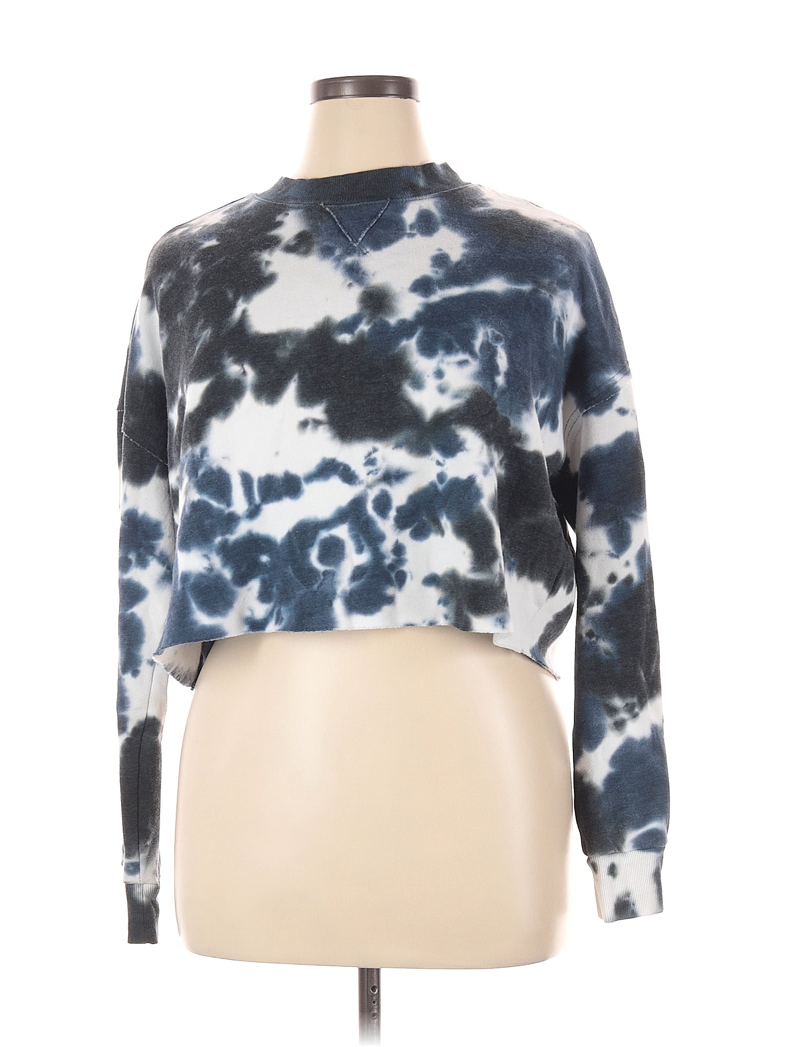 colsie Color Block Blue Sweatshirt Size XL - 40% off | thredUP