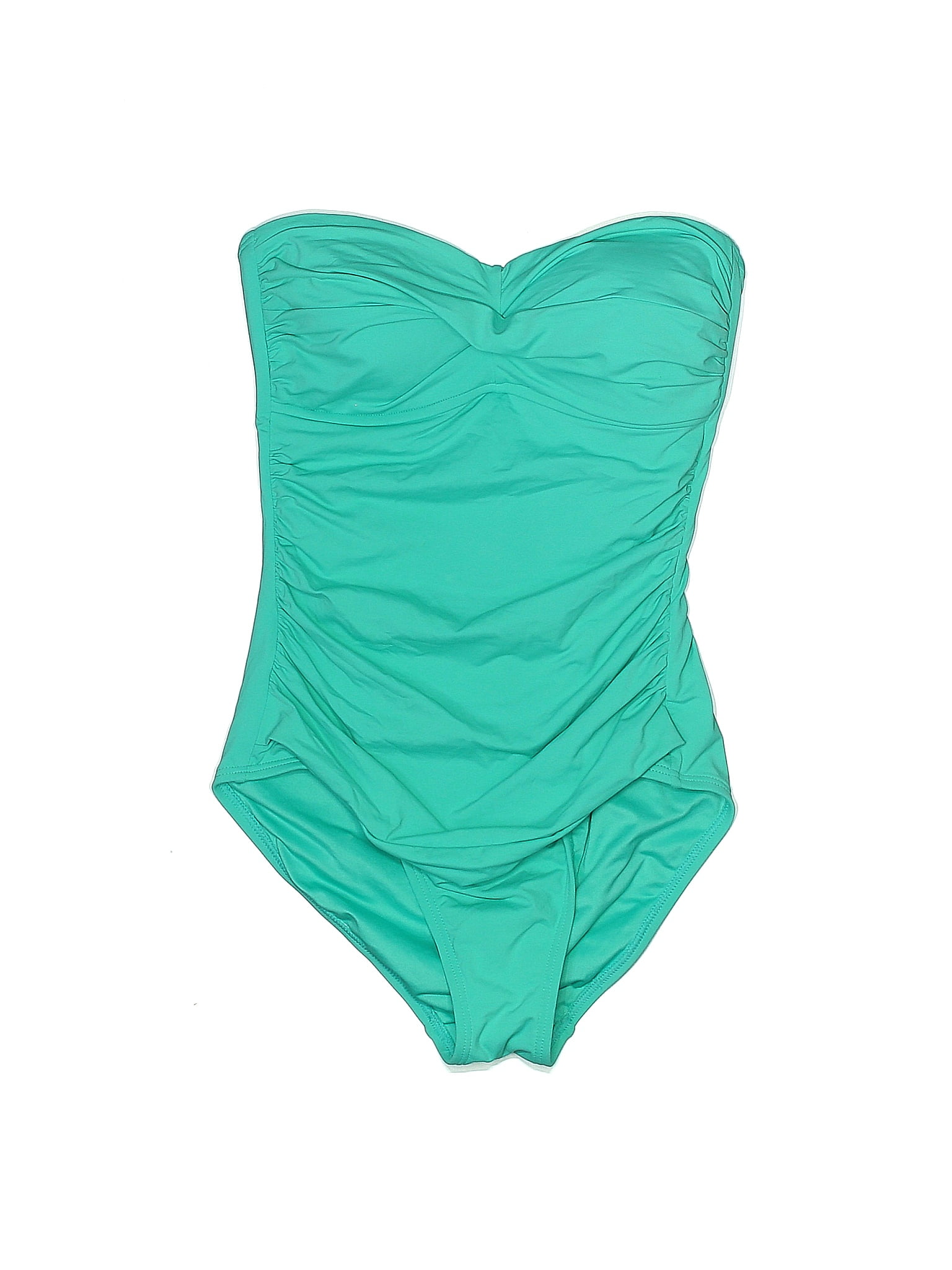 Anne Cole Signature Solid Blue Green One Piece Swimsuit Size 10 - 59% ...