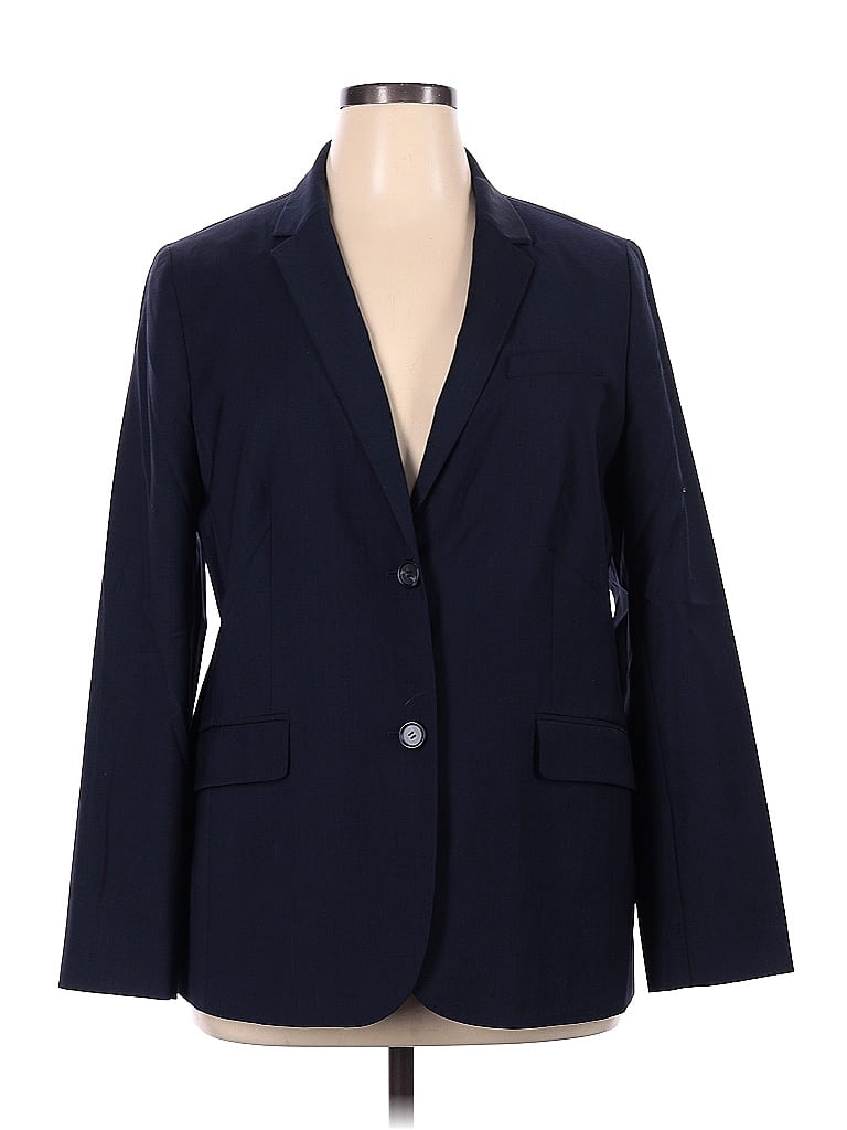 Talbots Solid Navy Blue Wool Blazer Size 16 - 74% off | thredUP
