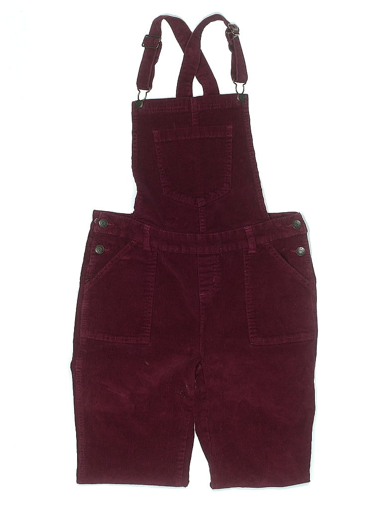 Cat & Jack Solid Maroon Burgundy Overalls Size 14 - 16 - 43% off | thredUP