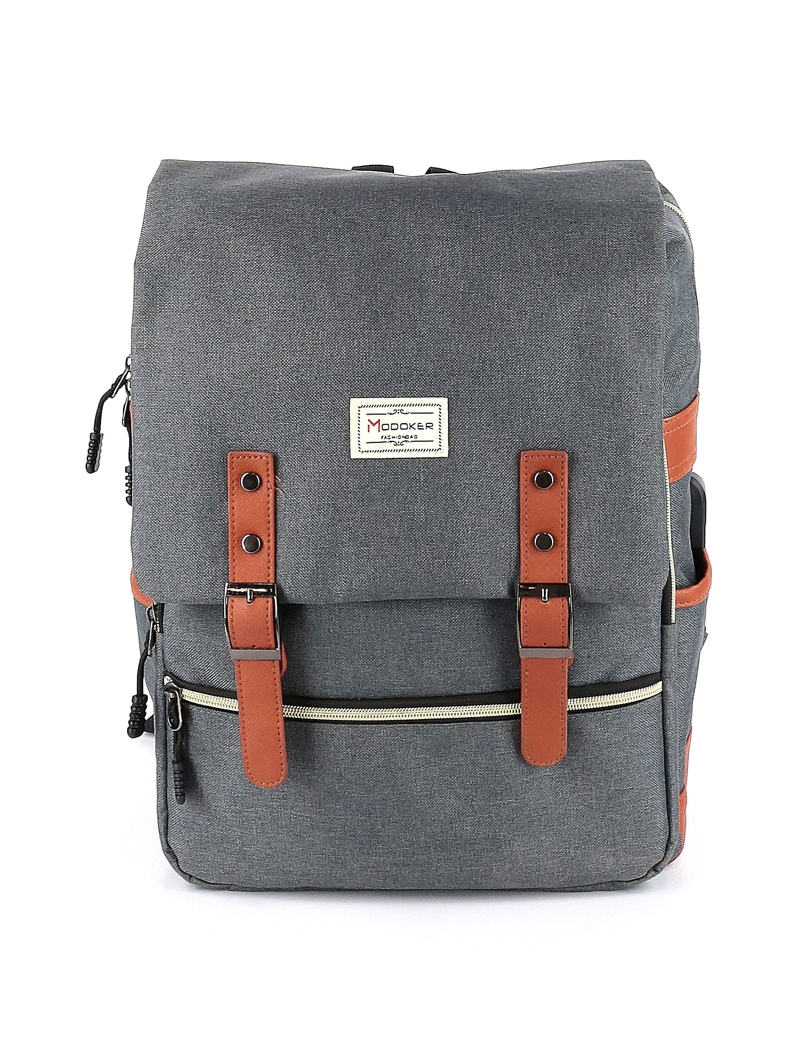 Modoker Color Block Solid Gray Backpack One Size - 12% off | thredUP