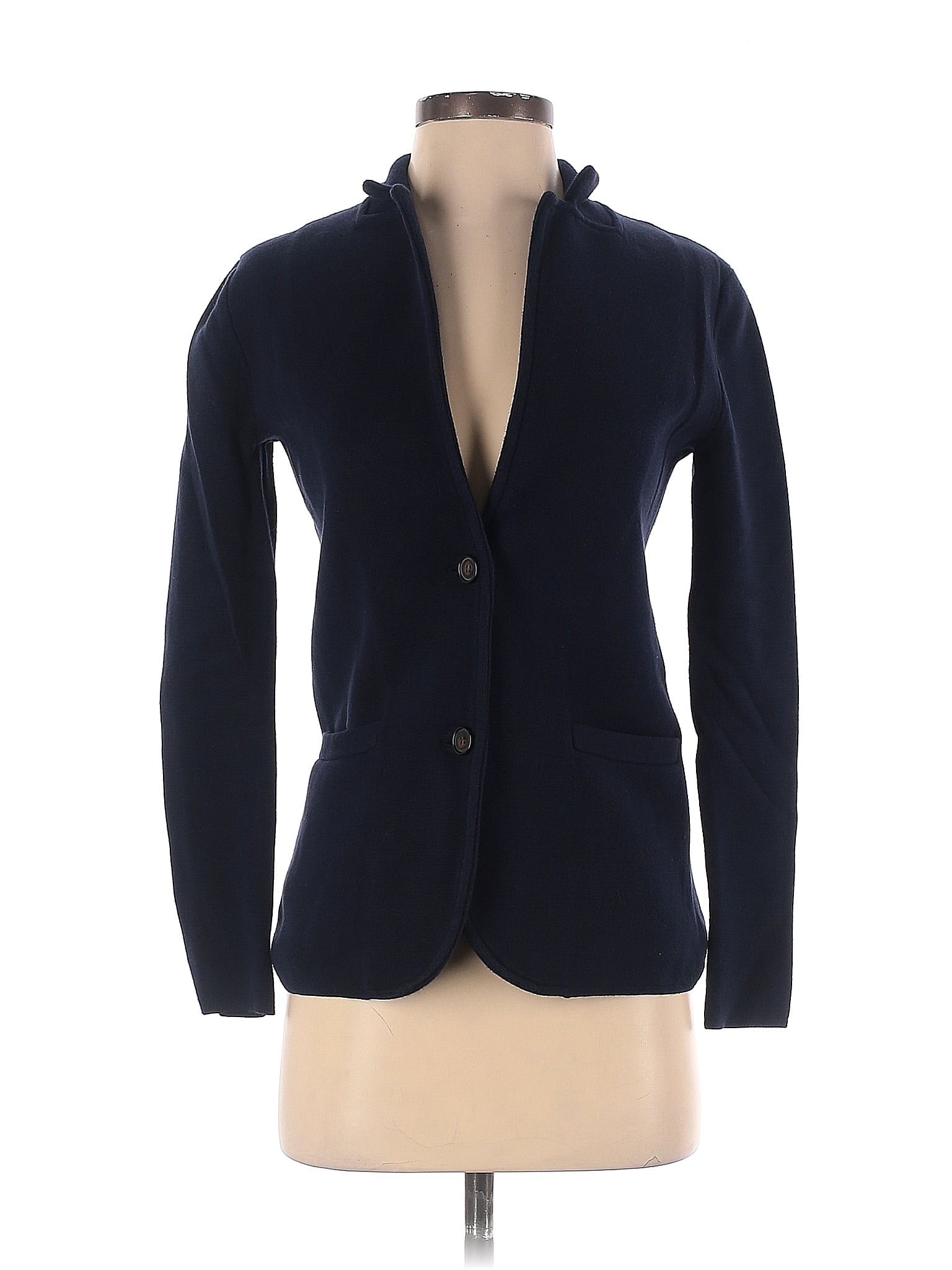 J Crew Mercantile 100 Cotton Blue Blazer Size Xxs 80 Off Thredup