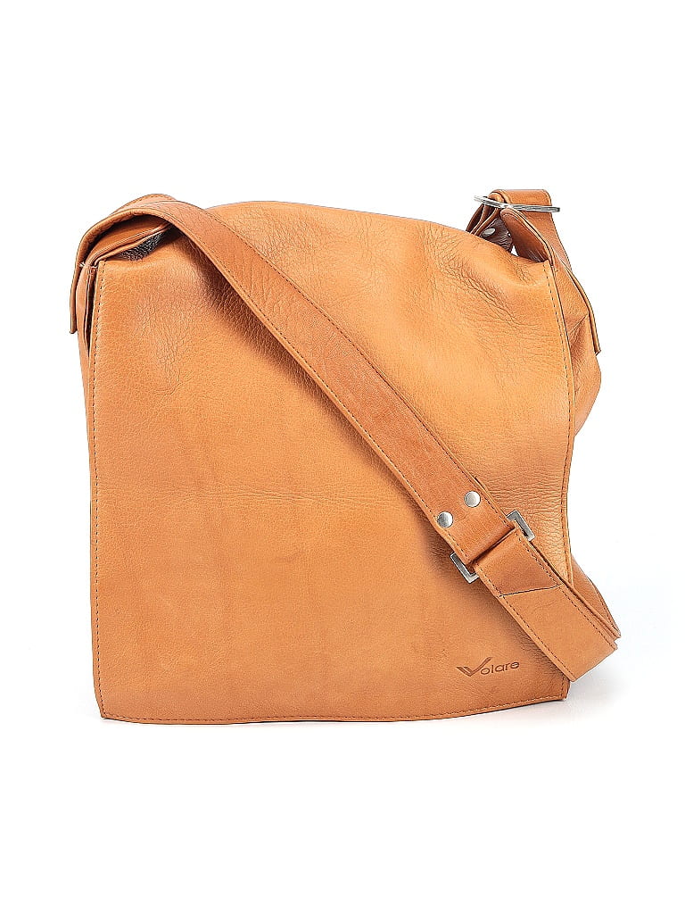 Volare 100% Leather Tan Leather Crossbody Bag One Size - 77% off | ThredUp