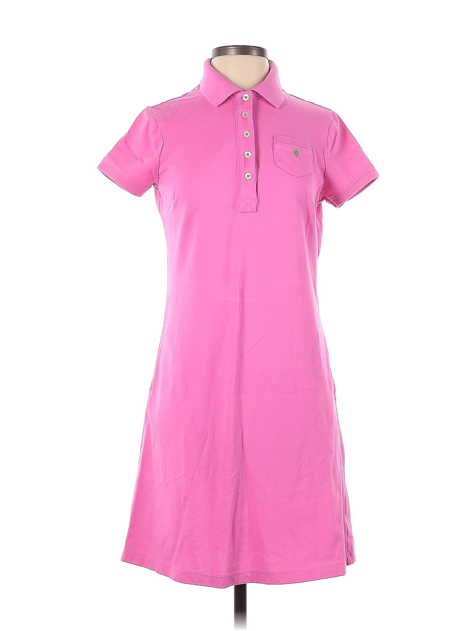 Lilly Pulitzer Solid Pink Casual Dress Size Xs 65 Off Thredup