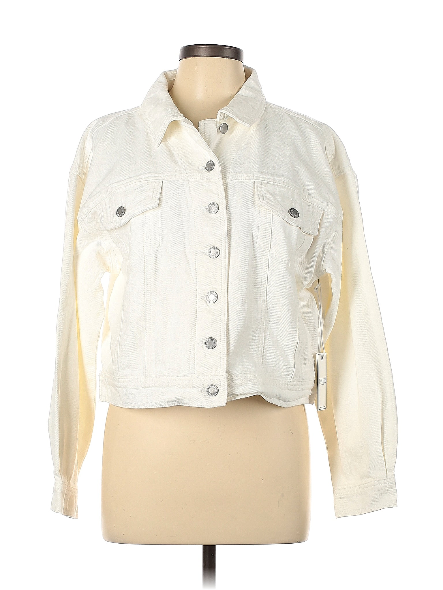 Judy Blue 100% Cotton Solid Ivory Jacket Size L - 62% off | thredUP