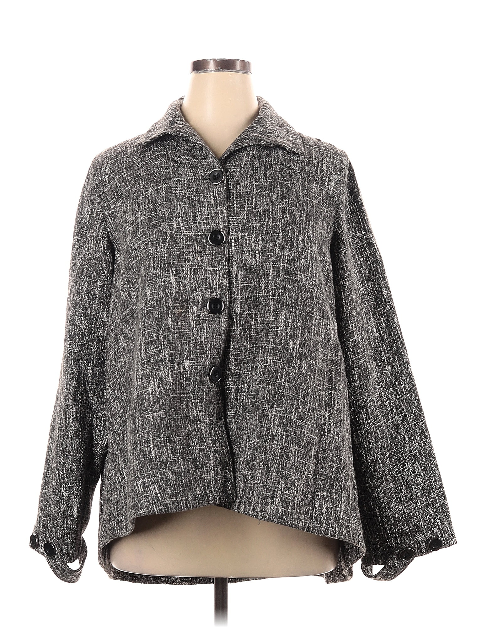 Signature collection Marled Gray Jacket Size 0X (Plus) - 25% off | thredUP