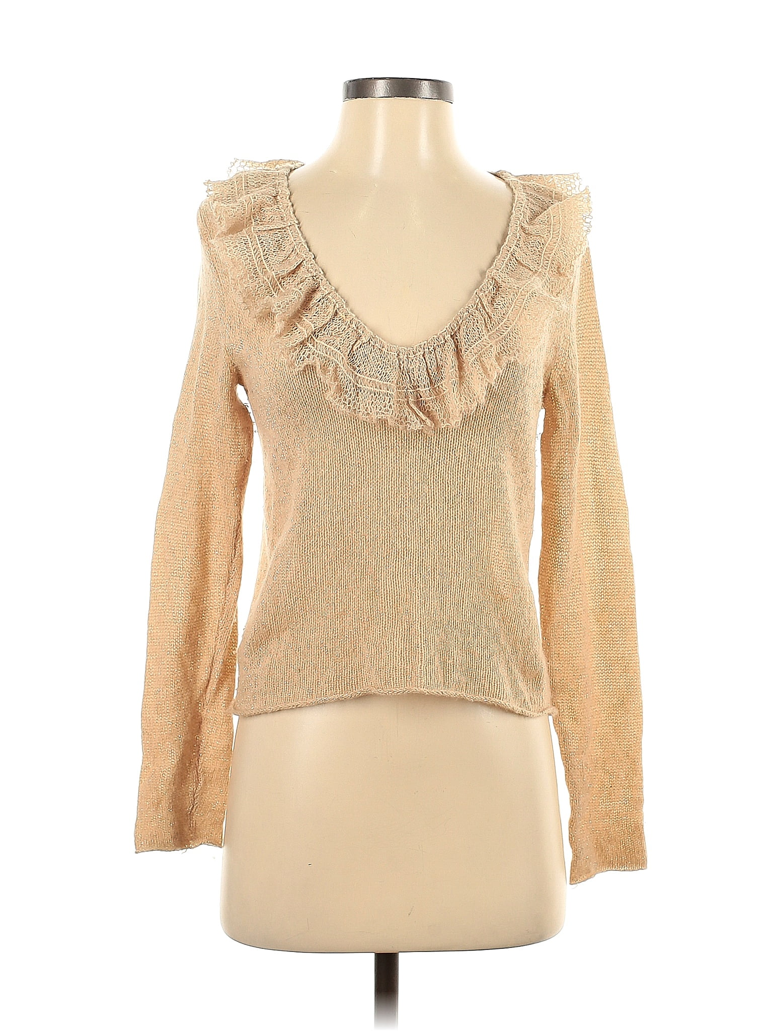 Magaschoni Solid Tan Cashmere Pullover Sweater Size S - 78% off | thredUP