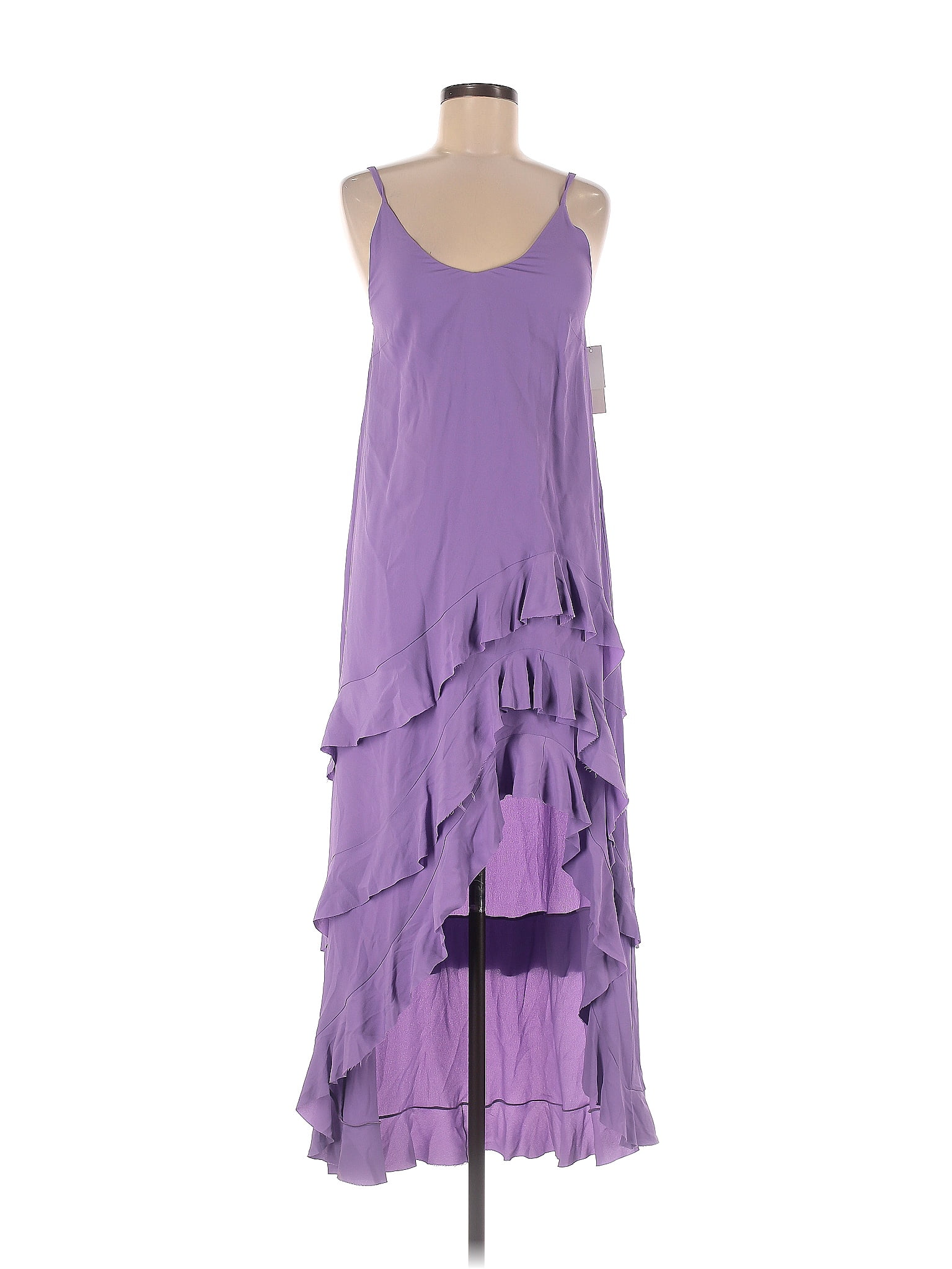 Carla G. Solid Purple Casual Dress Size 42 (IT) - 79% off | ThredUp
