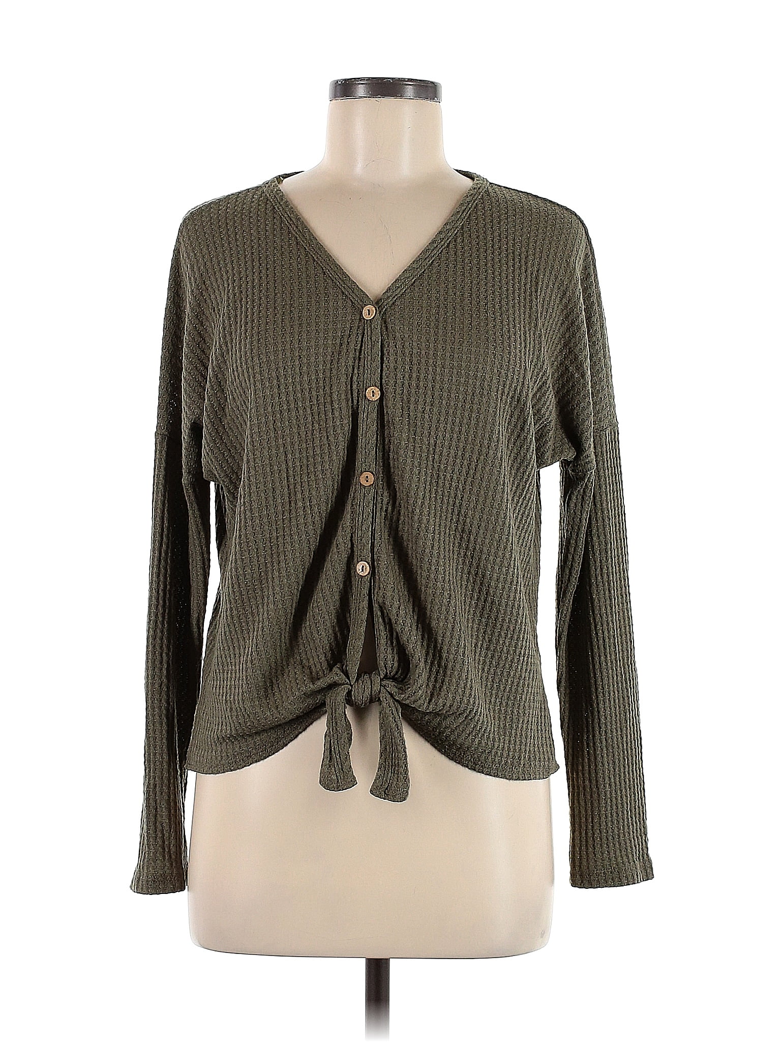 Lovemarks Polka Dots Green Cardigan Size M - 75% off | ThredUp