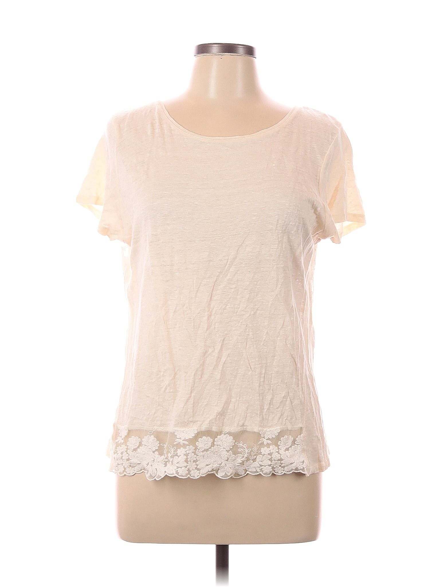 Sundance 100% Linen Ivory Sleeveless Top Size L - 73% off | thredUP