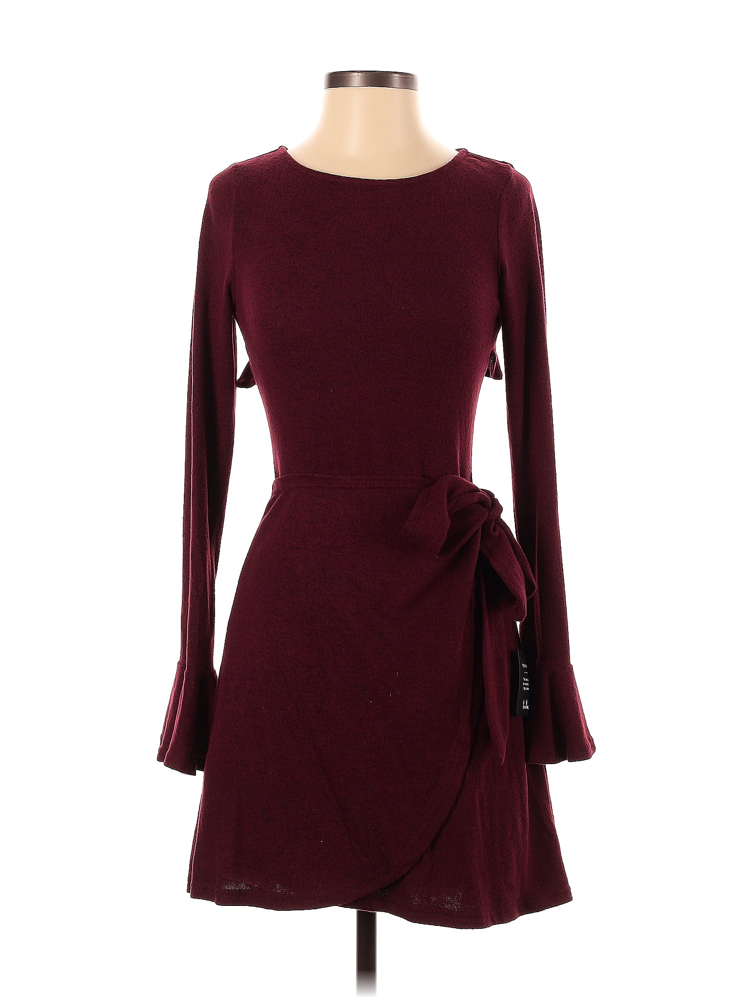 Lulus Solid Maroon Burgundy Casual Dress Size Xs 62 Off Thredup