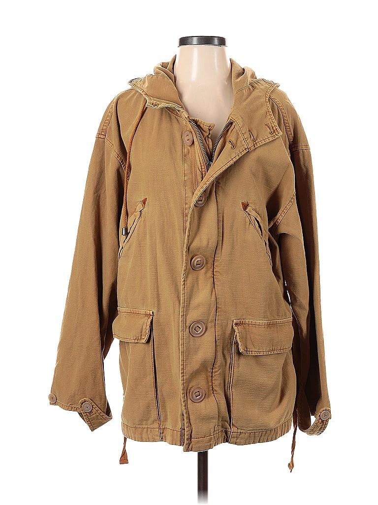 Free People 100% Cotton Tan Jacket Size S - 73% off | ThredUp