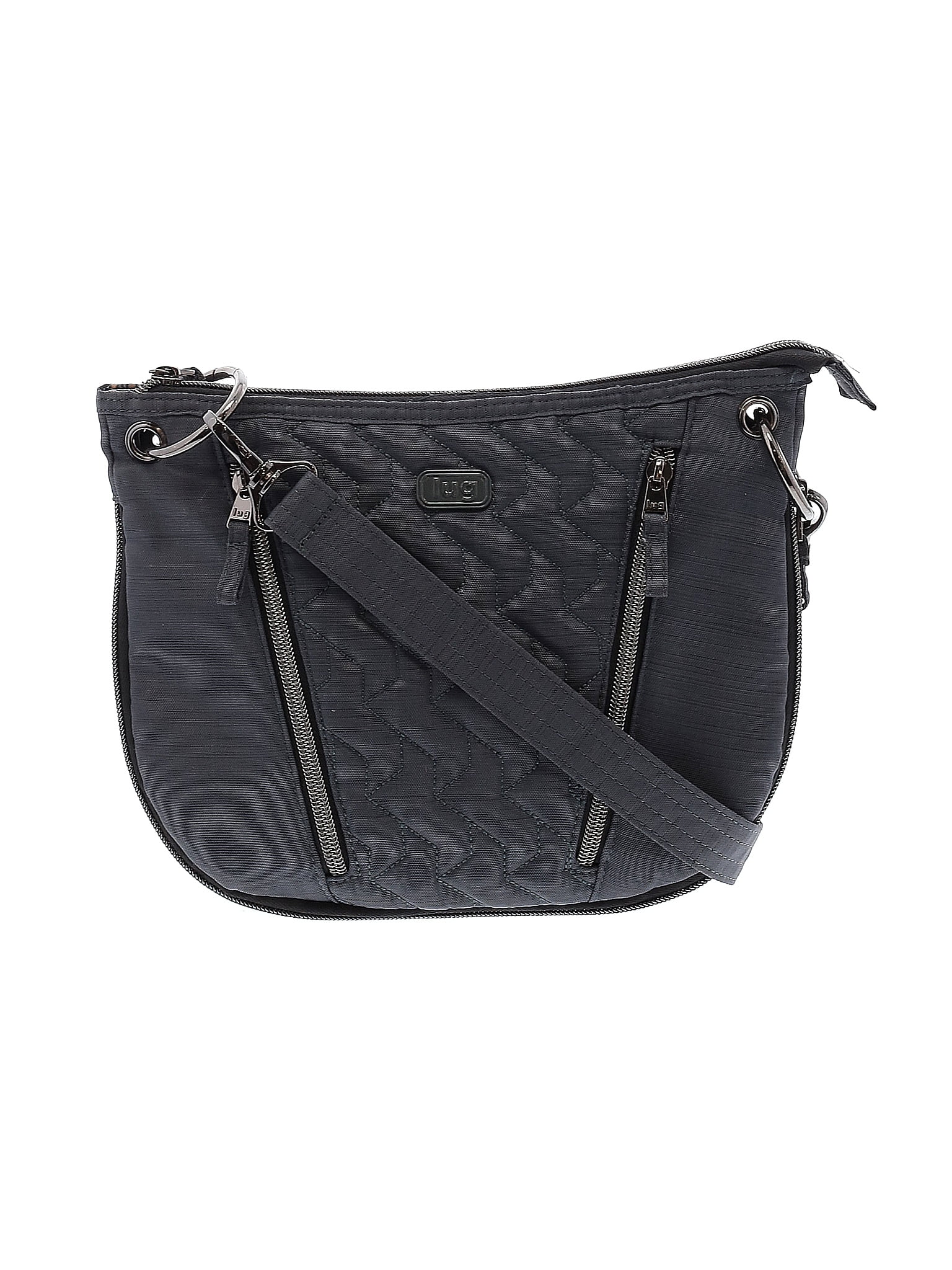 Lug Solid Gray Black Crossbody Bag One Size - 51% off | thredUP