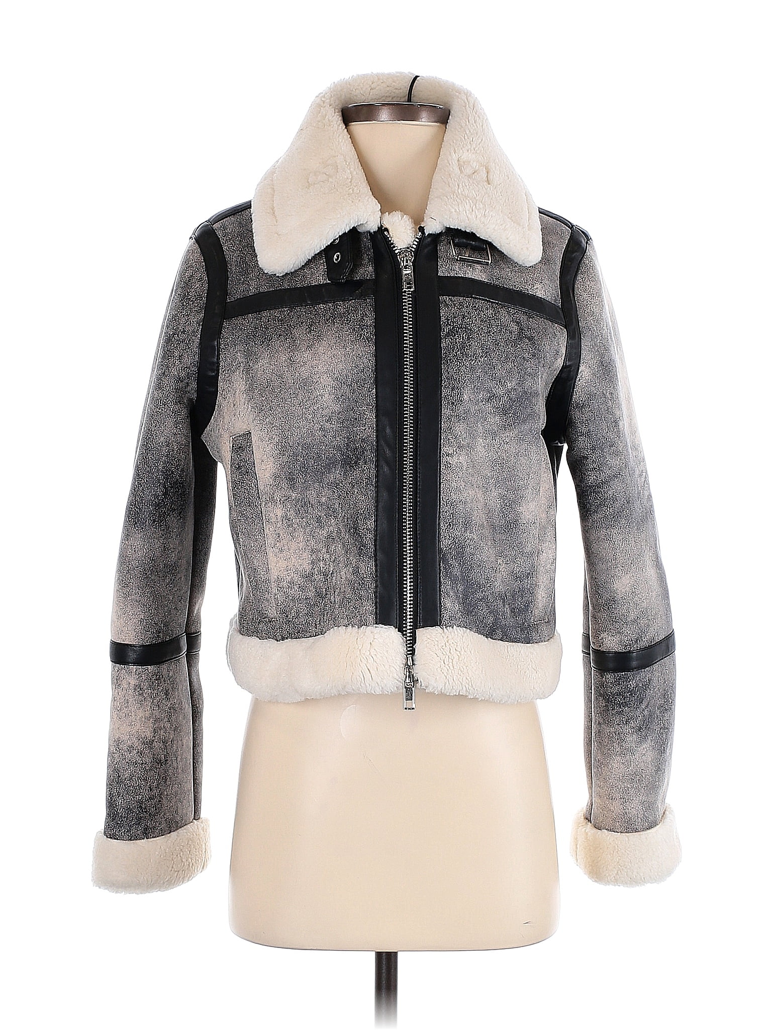 STAND STUDIO Gray Silver Jacket Size 36 (FR) - 63% off | ThredUp