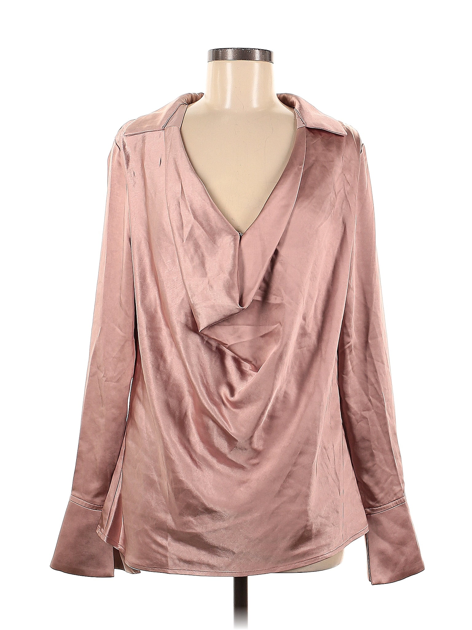 REMI X REVOLVE Solid Metallic Pink Long Sleeve Blouse Size M - 70% off ...
