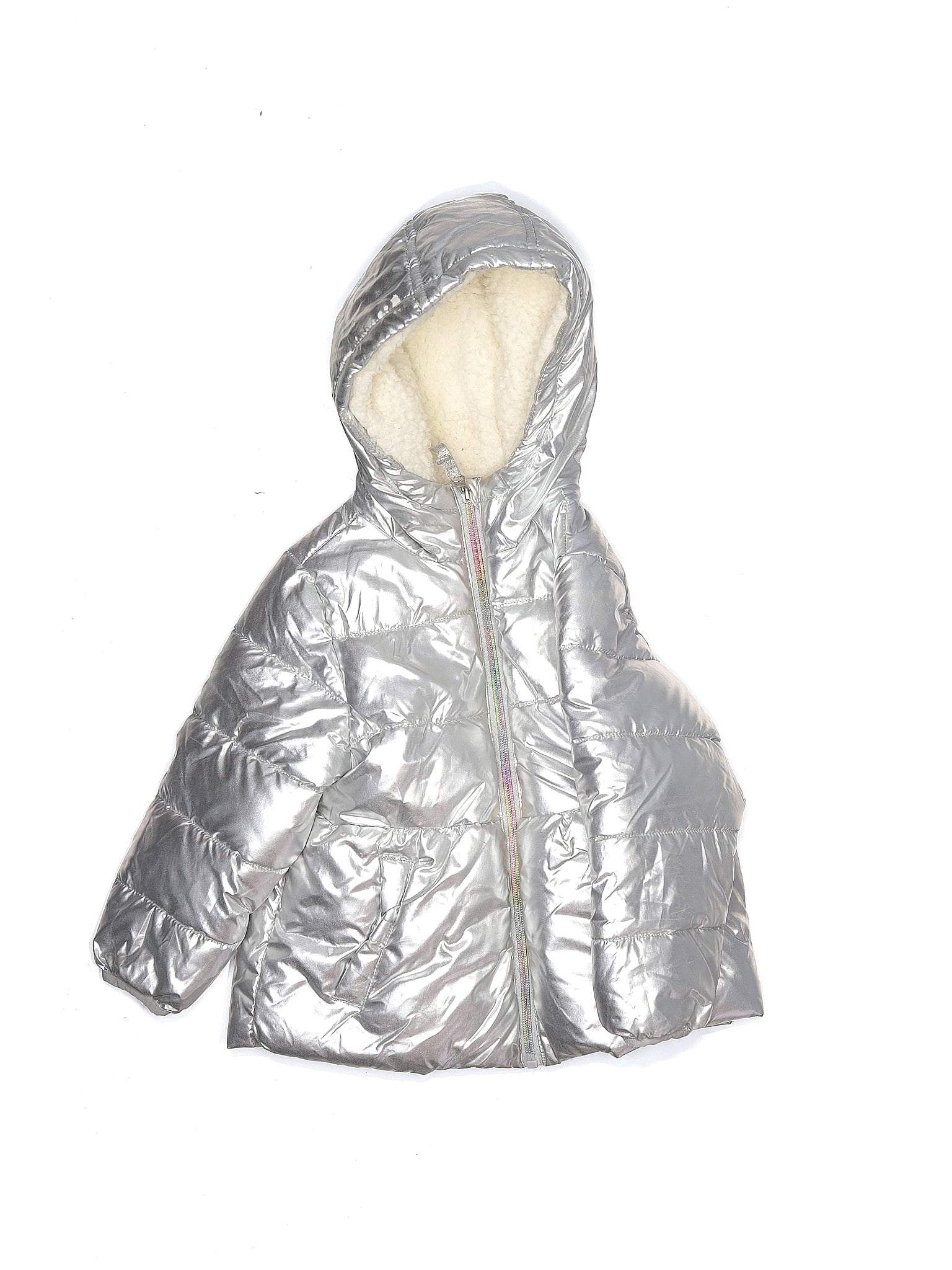 Member's Mark 100% Polyester Solid Metallic Silver Coat Size 3T - 37% ...