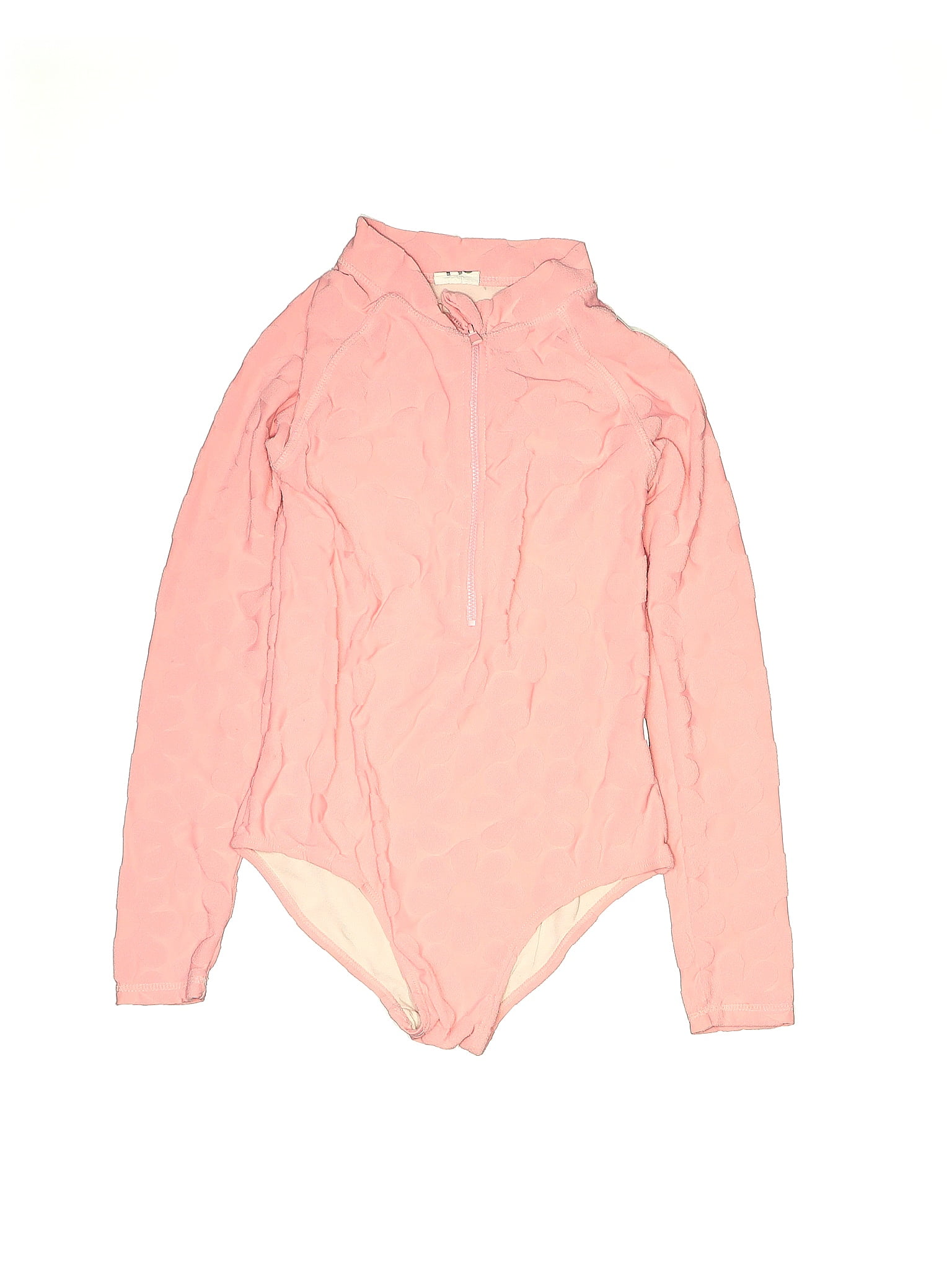 Cotton on Kids 100% Cotton Solid Pink One Piece Swimsuit Size 9 - 10 ...