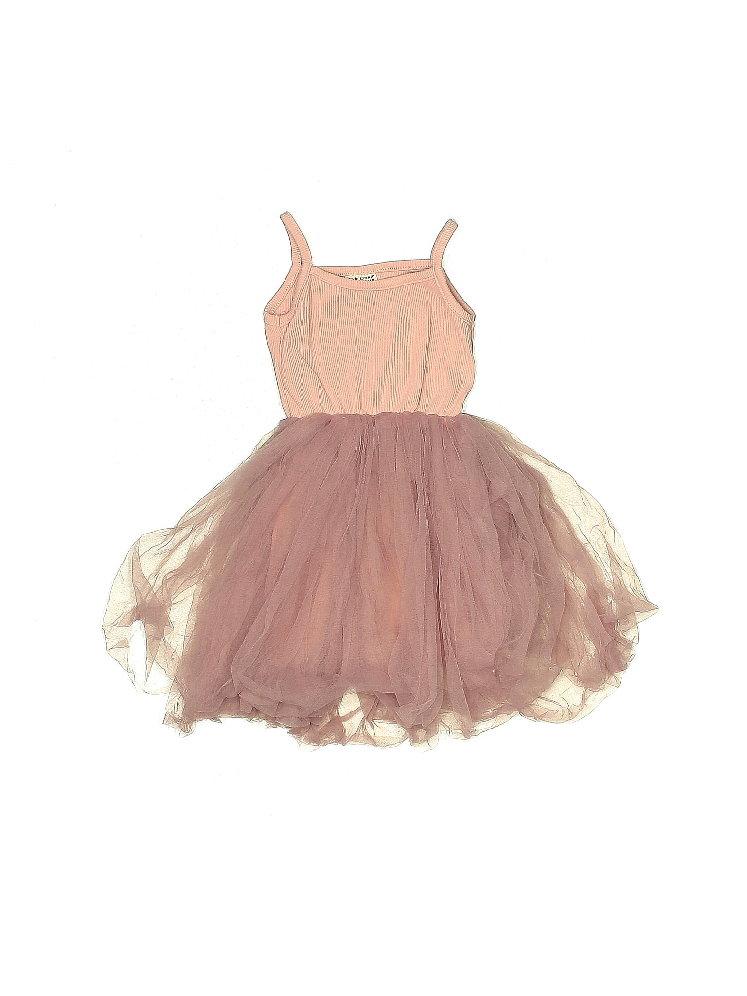 Dudu cream Solid Pink Dress Size 12-18 mo - 41% off | thredUP