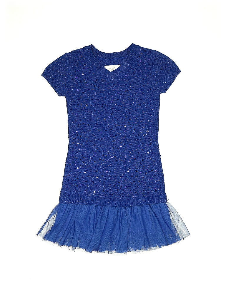 Justice Solid Blue Special Occasion Dress Size 8 50 Off Thredup