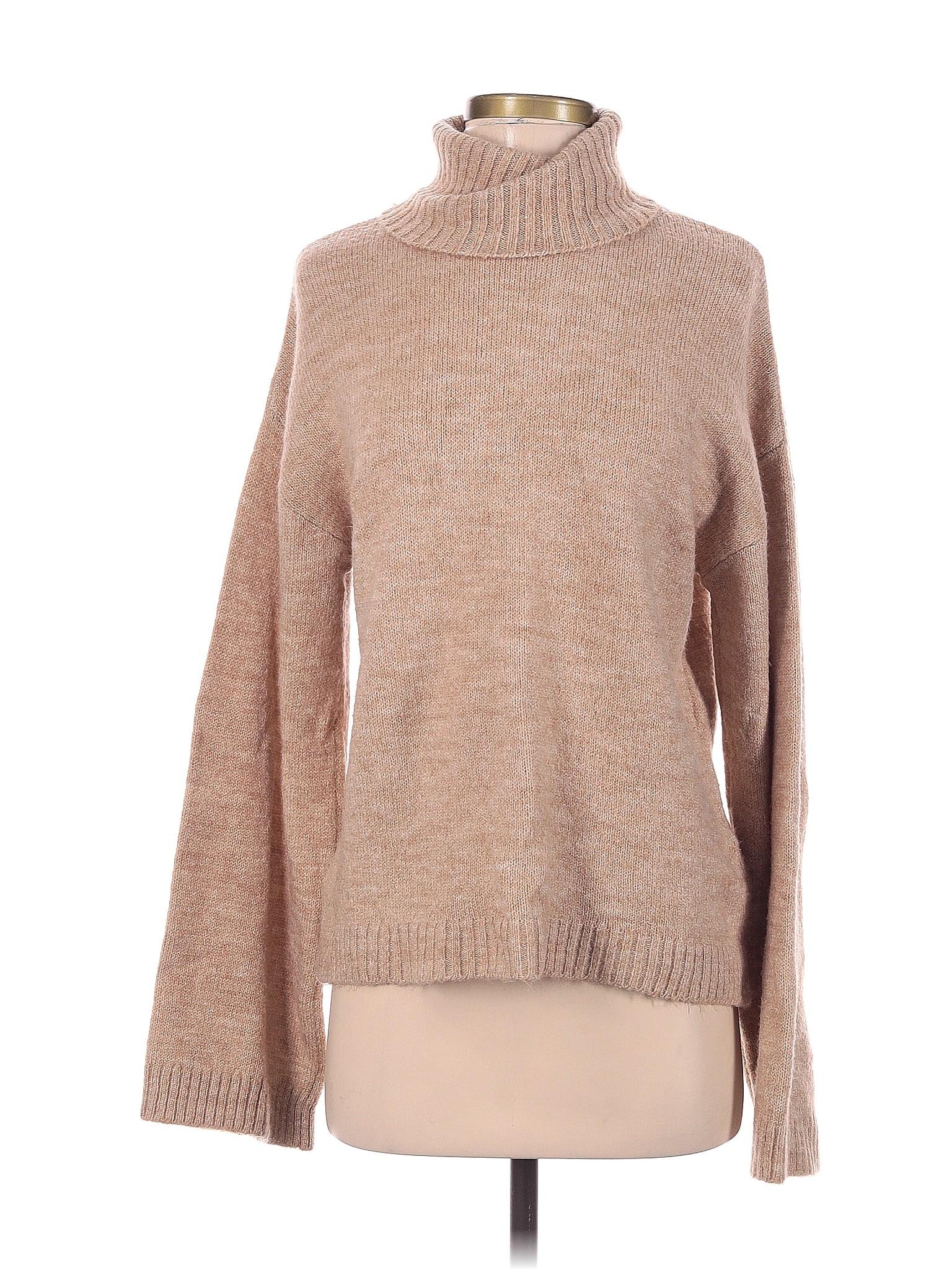 NA-KD Color Block Tan Turtleneck Sweater Size XS - 60% off | thredUP