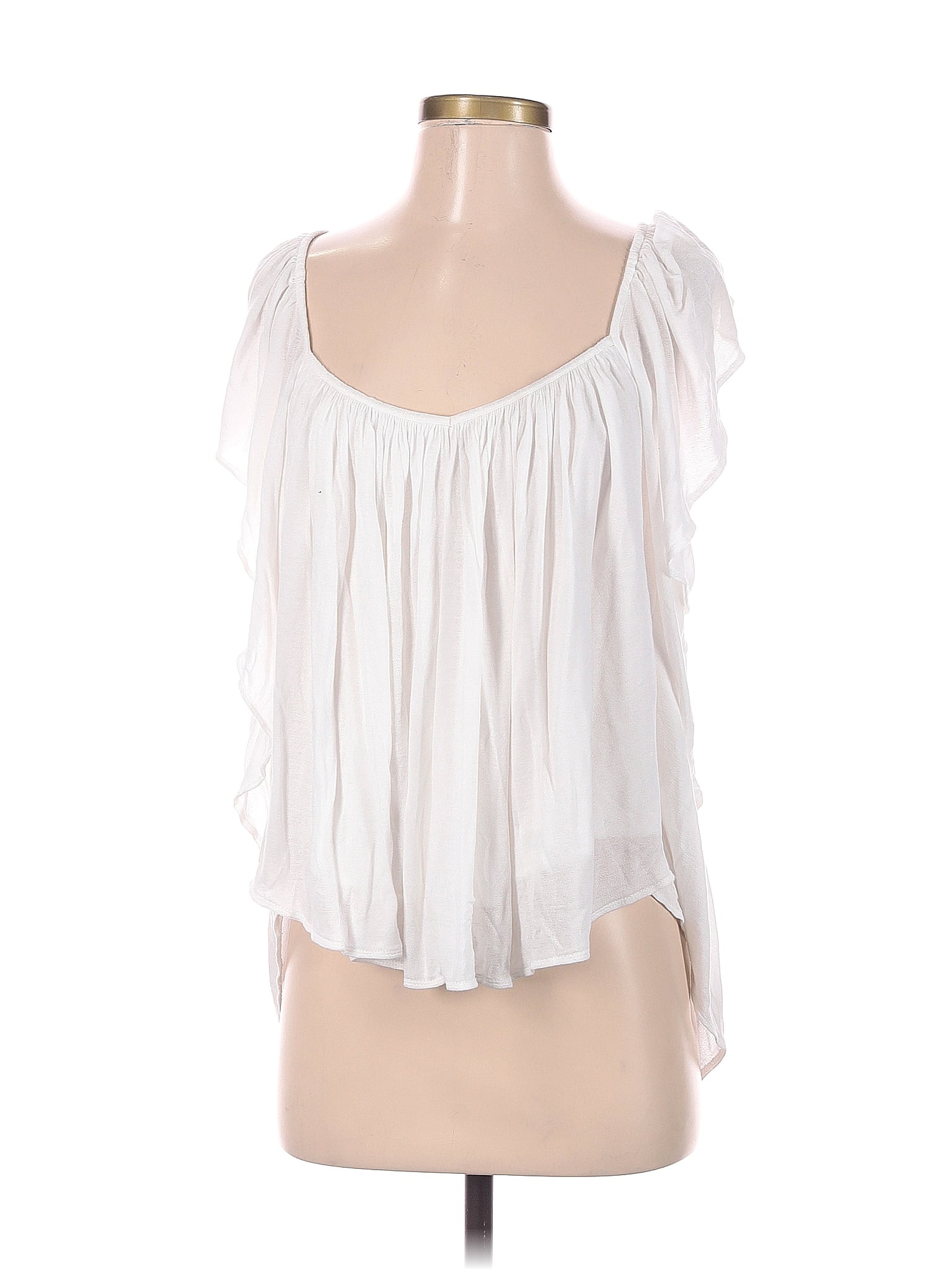 Free People White Short Sleeve Top Size S - 56% off | thredUP