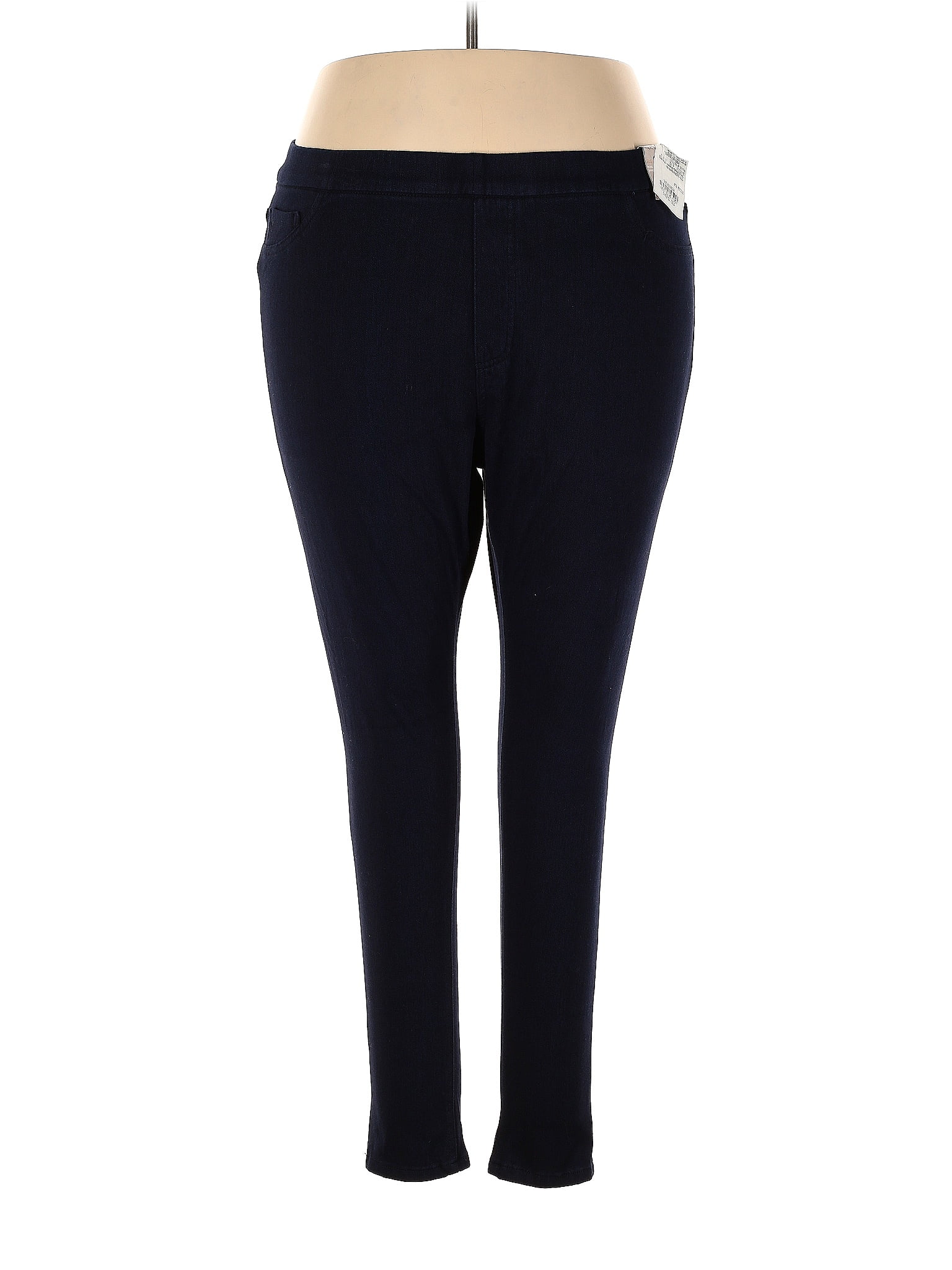 Simply Emma Polka Dots Blue Jeggings Size 2X (Plus) - 44% off | thredUP