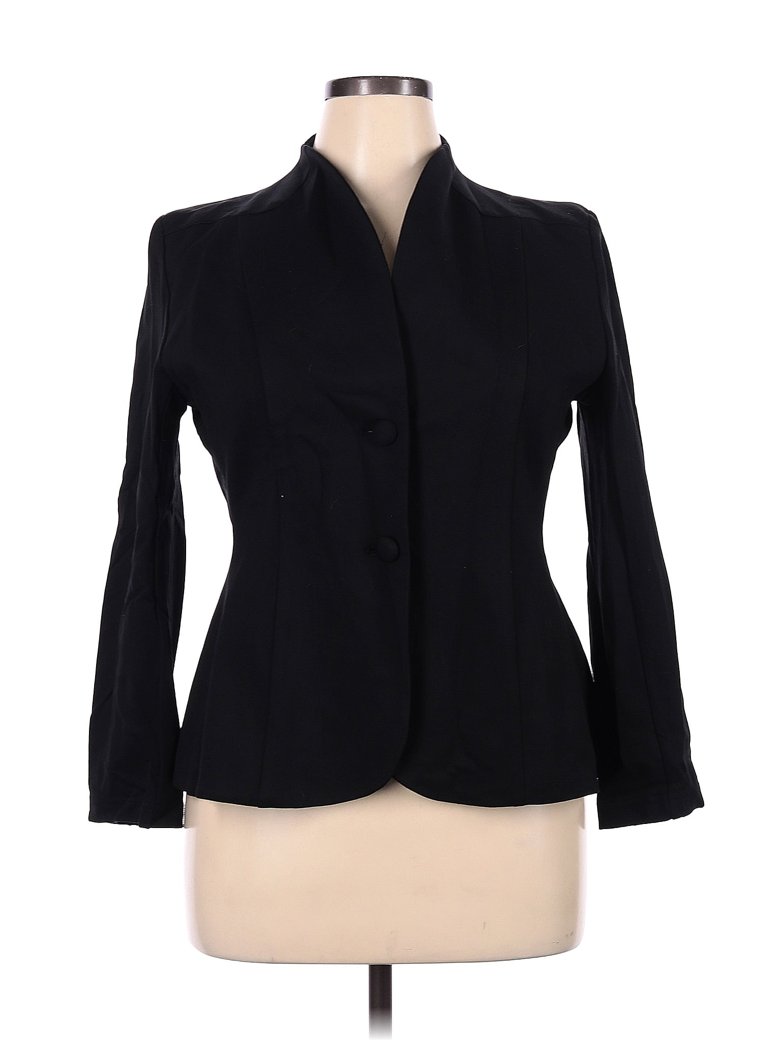 Mary Crafts Solid Black Blazer Size 14 - 64% off | thredUP