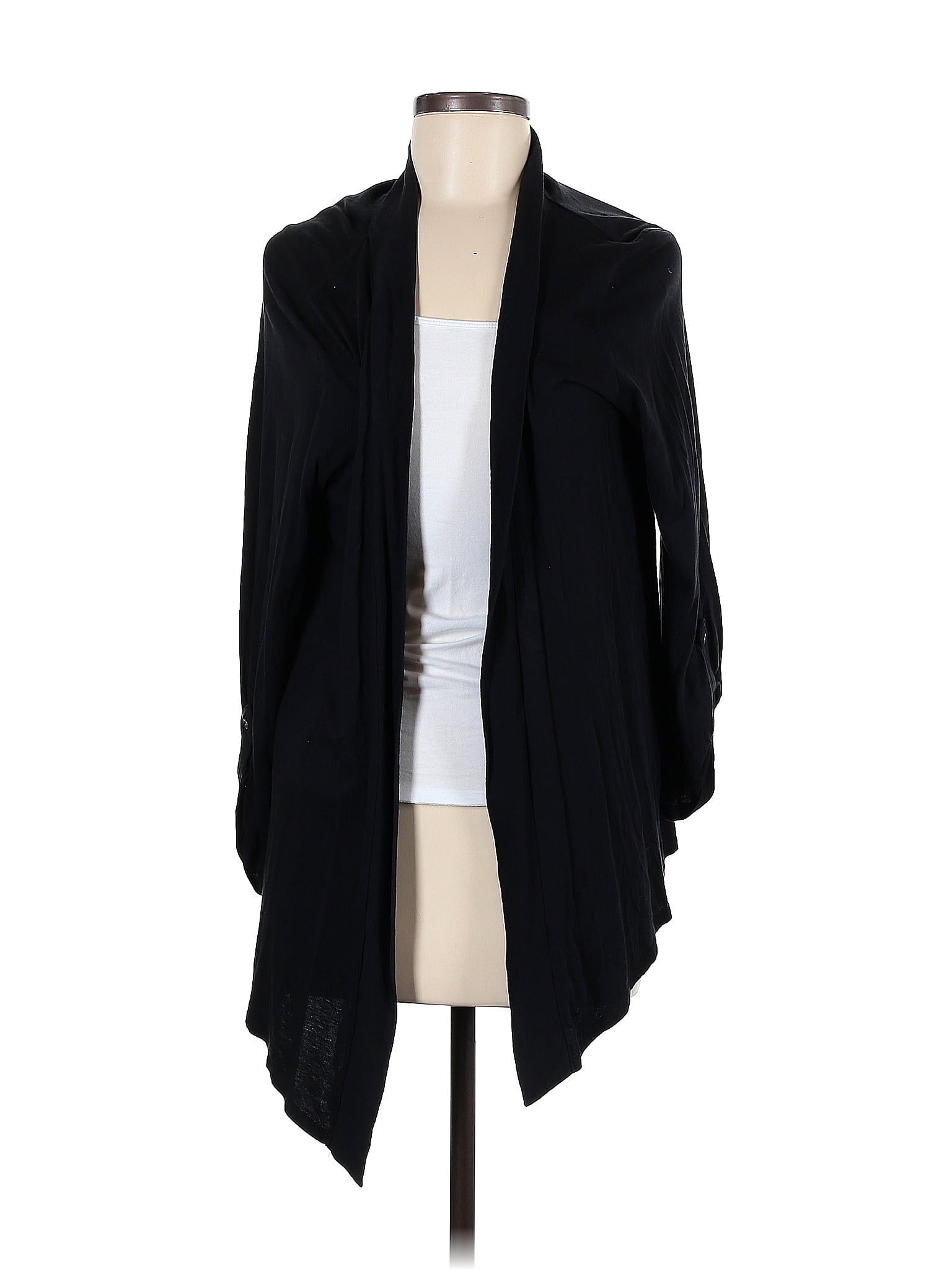 New York & Company 100% Cotton Color Block Solid Black Kimono Size M - 66% off | thredUP