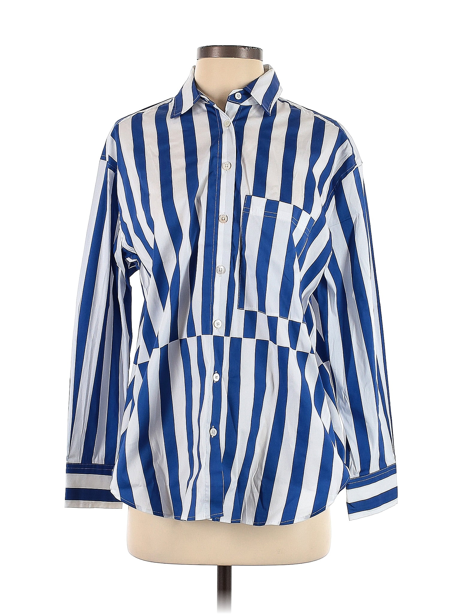 AYR Stripes Blue Long Sleeve Button-Down Shirt Size S - 61% off | thredUP