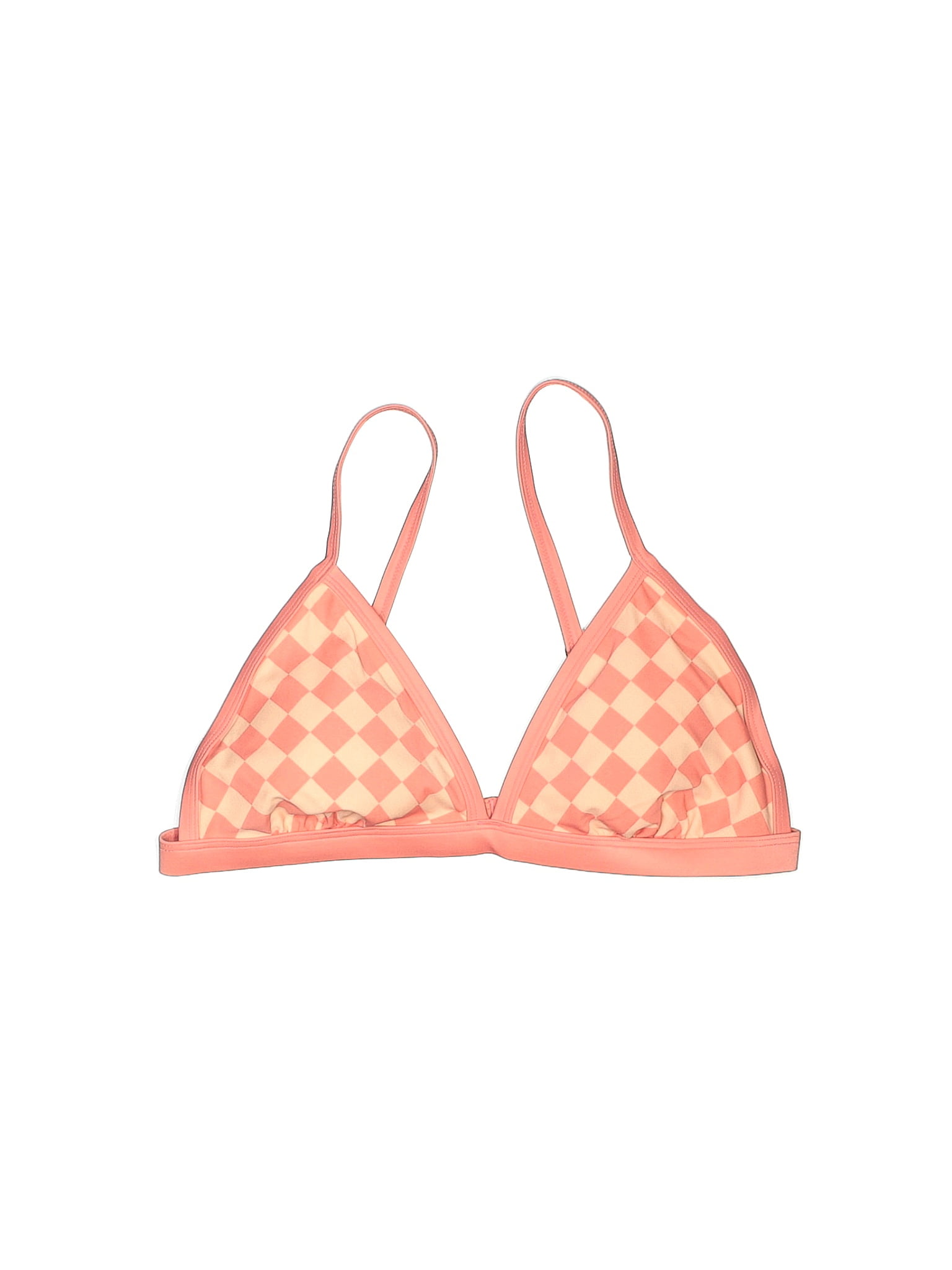 Kona Sol Checkered-gingham Pink Swimsuit Top Size S - -7% off | thredUP