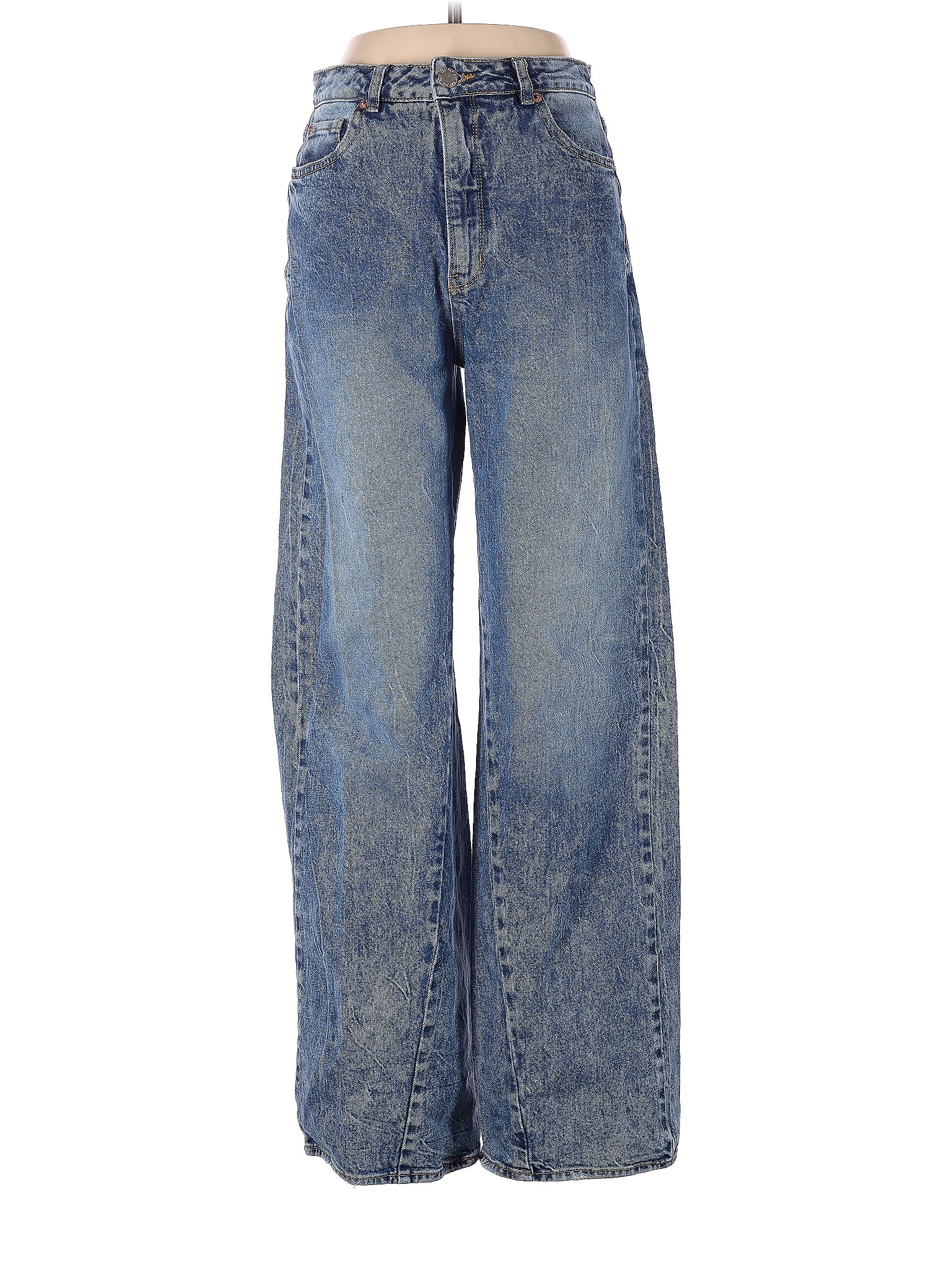 Naf Naf Solid Blue Jeans Size 10 - 60% off | ThredUp