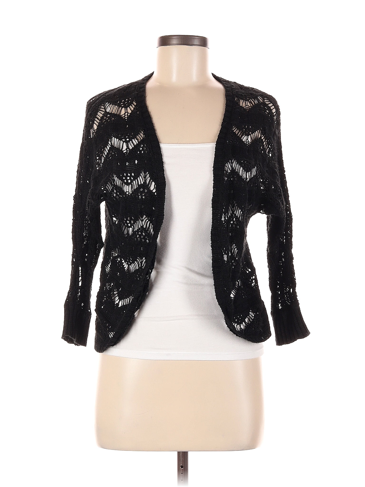 Pink Republic Color Block Black Cardigan Size M - 67% off | thredUP