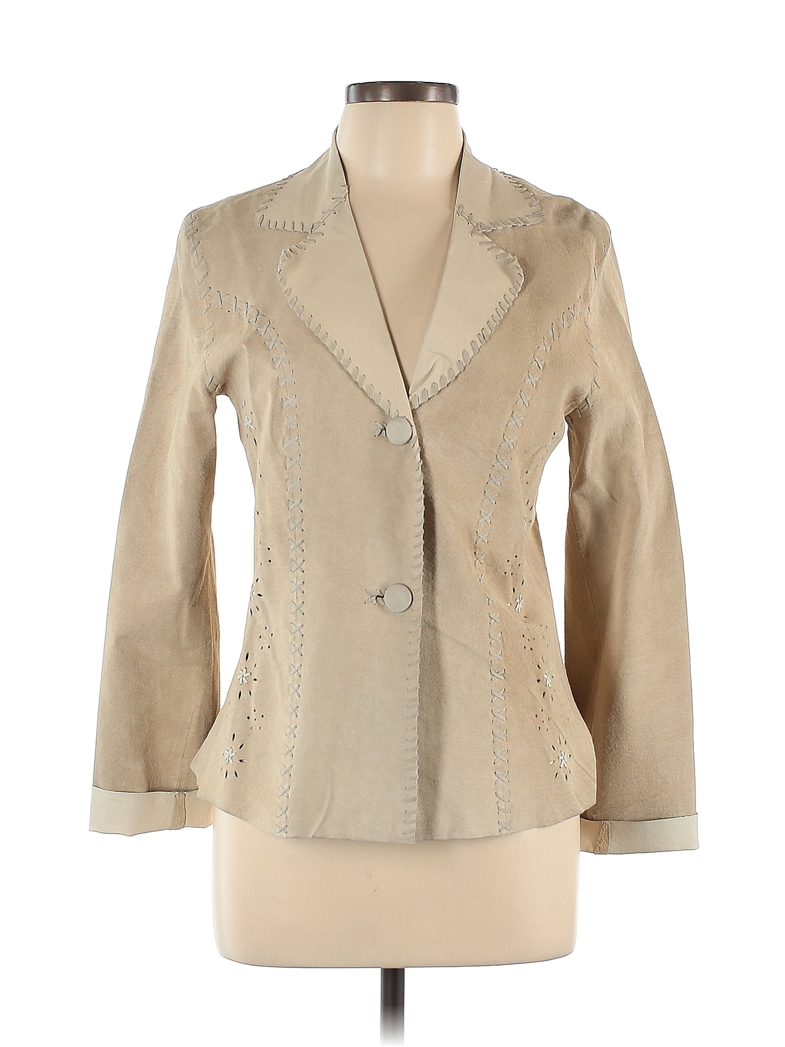 3B West By Tansmith 100% Leather Tan Leather Jacket Size L - 75% off ...