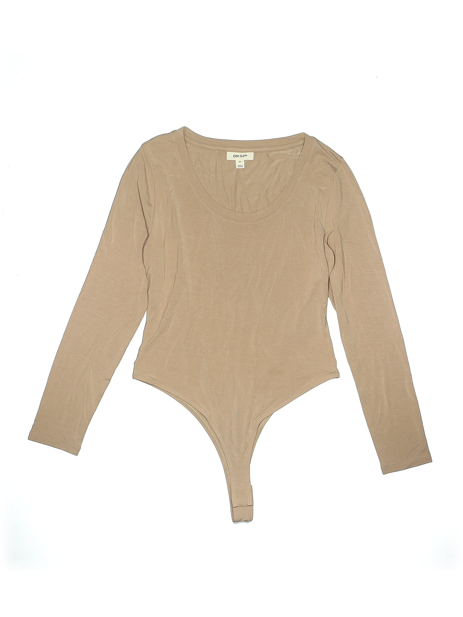 On 34th Solid Tan Bodysuit Size M - 56% off | ThredUp