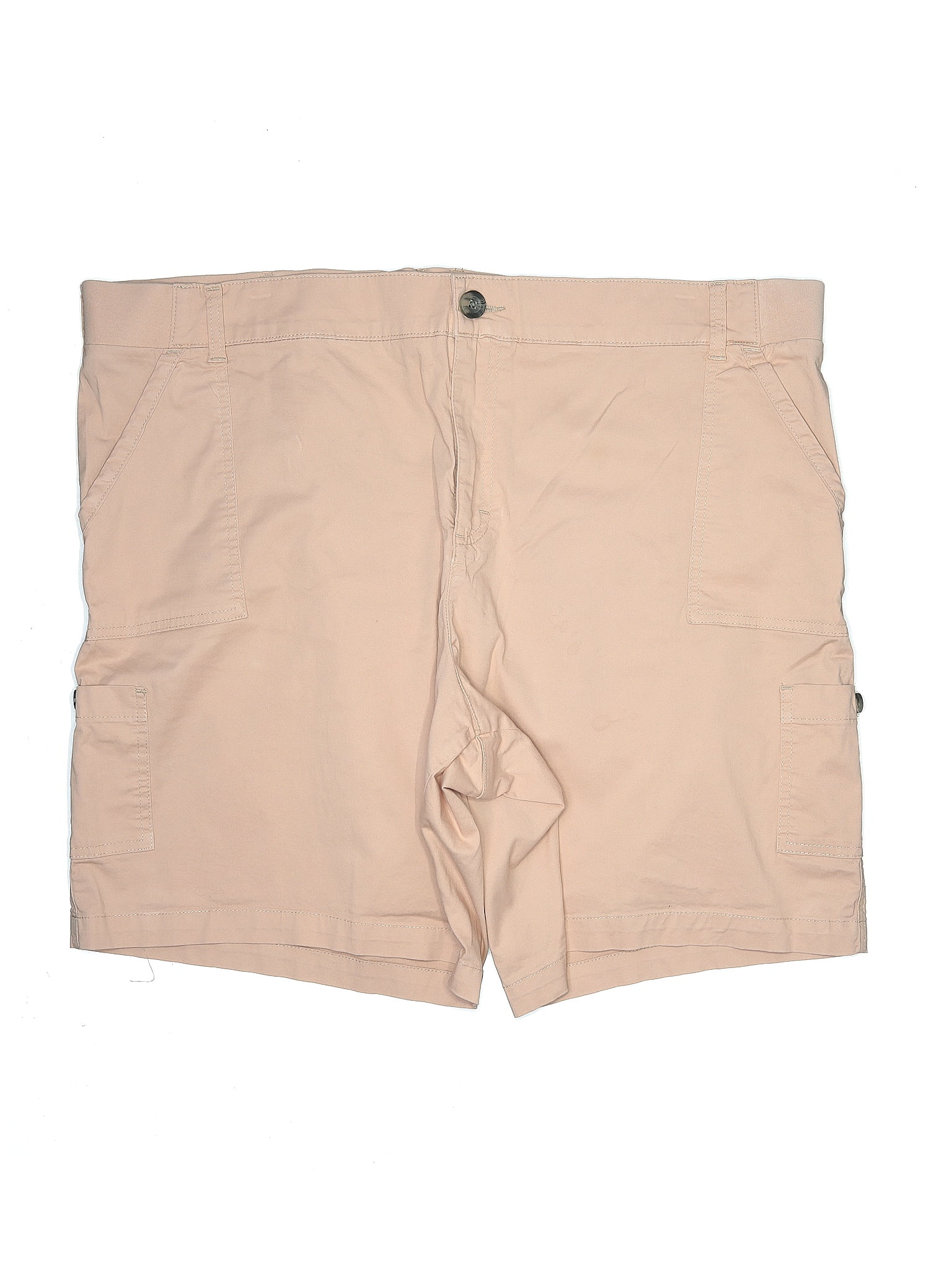 Lee Solid Tan Khaki Shorts Size 22 (Plus) - 48% off | ThredUp