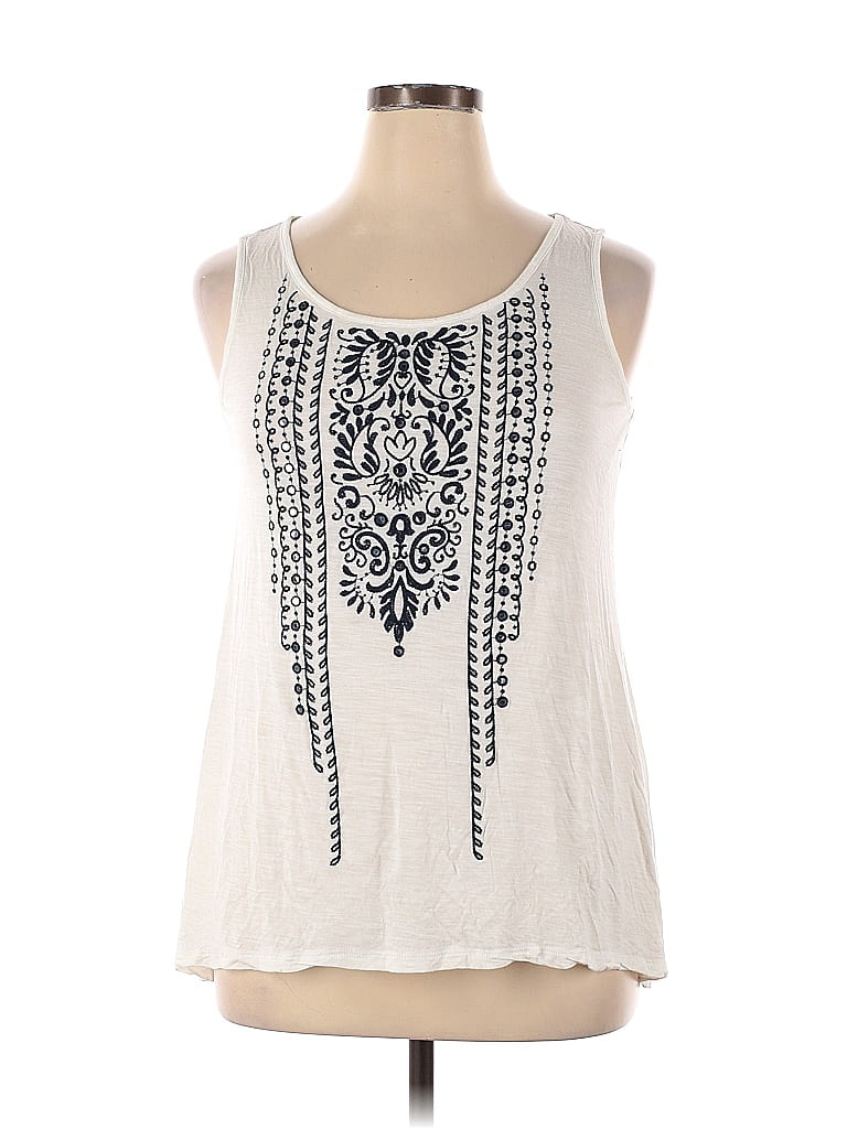 INC International Concepts 100% Rayon White Ivory Tank Top Size 1X ...