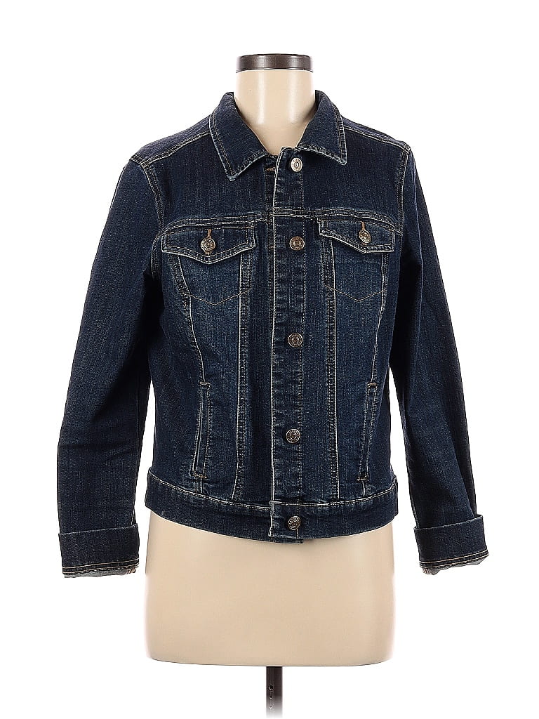 Vintage X America Solid Blue Denim Jacket Size M 67 Off Thredup