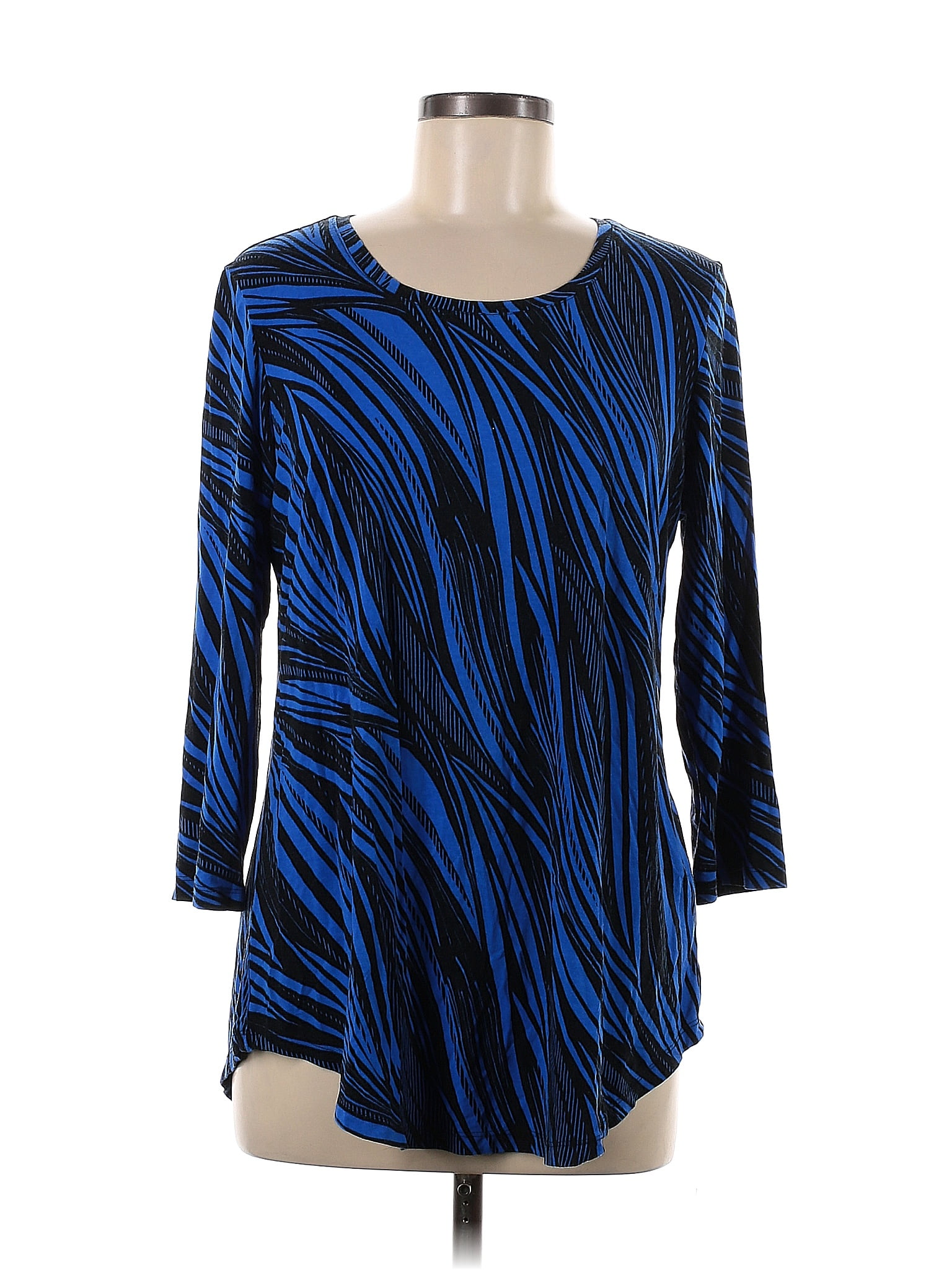 JM Collection Blue Long Sleeve Top Size M - 47% off | thredUP
