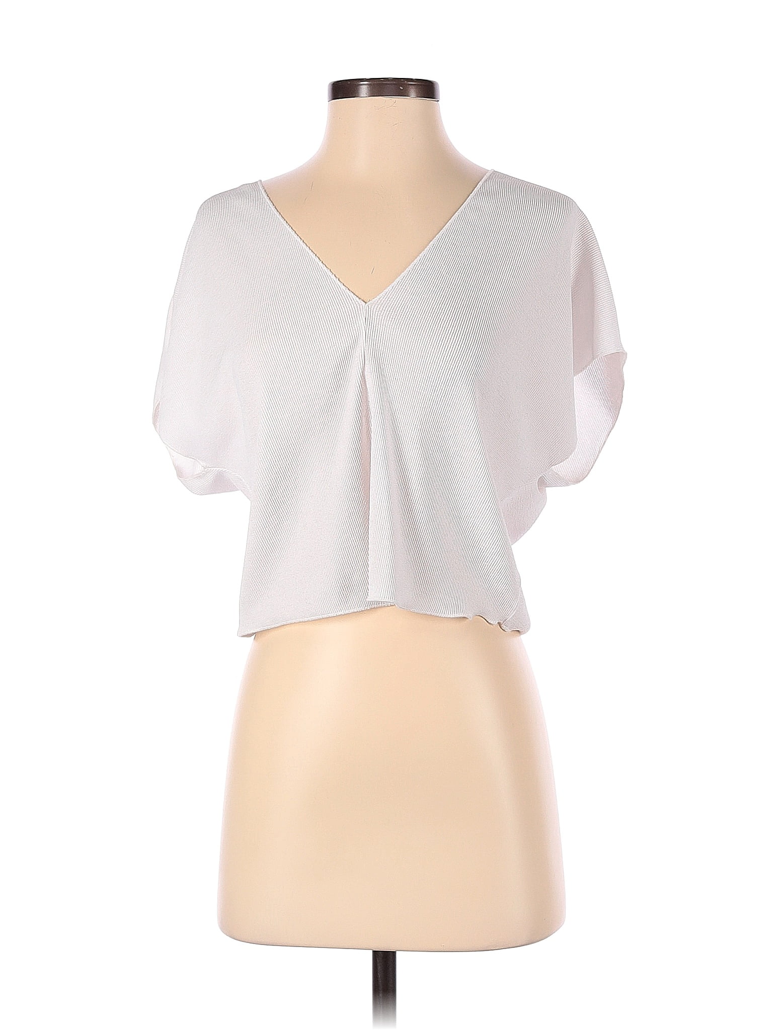 Zara Color Block White Short Sleeve Top Size S - 49% off | thredUP