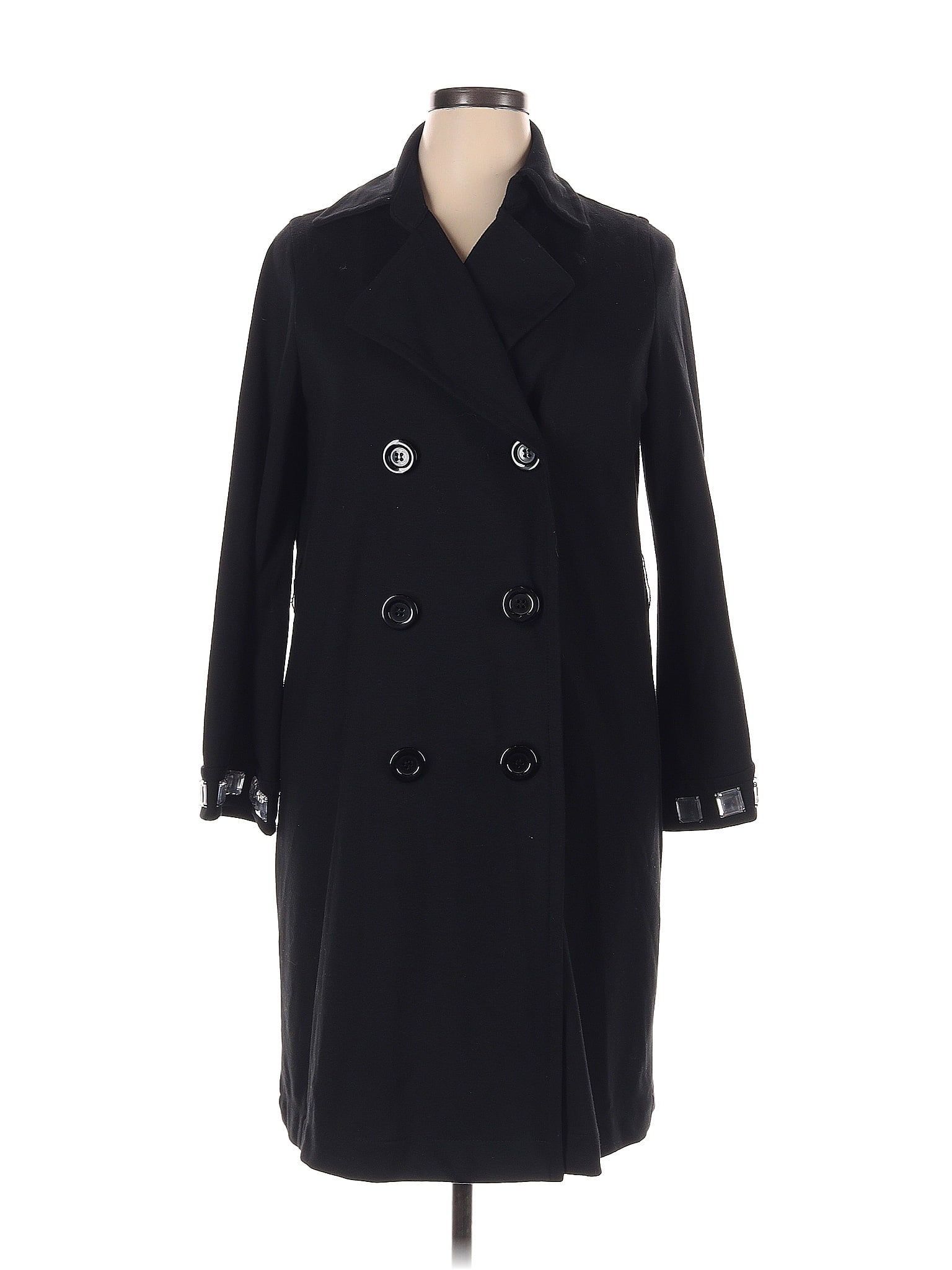 Sandra & Andre 100% Polyester Solid Black Coat Size 0X (Plus) - 61% off ...