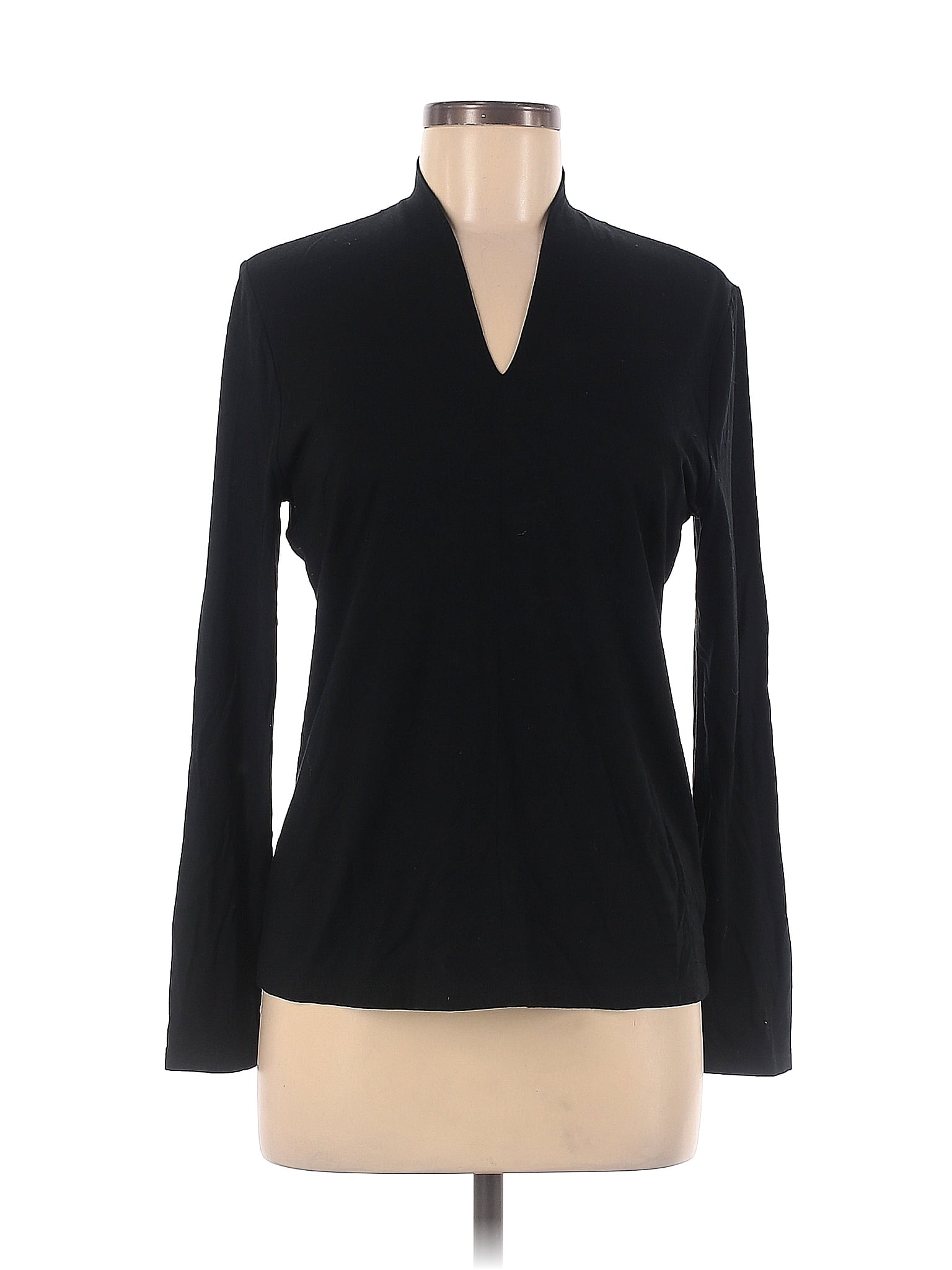 Talbots Solid Black Long Sleeve Top Size M (Petite) - 78% off | ThredUp