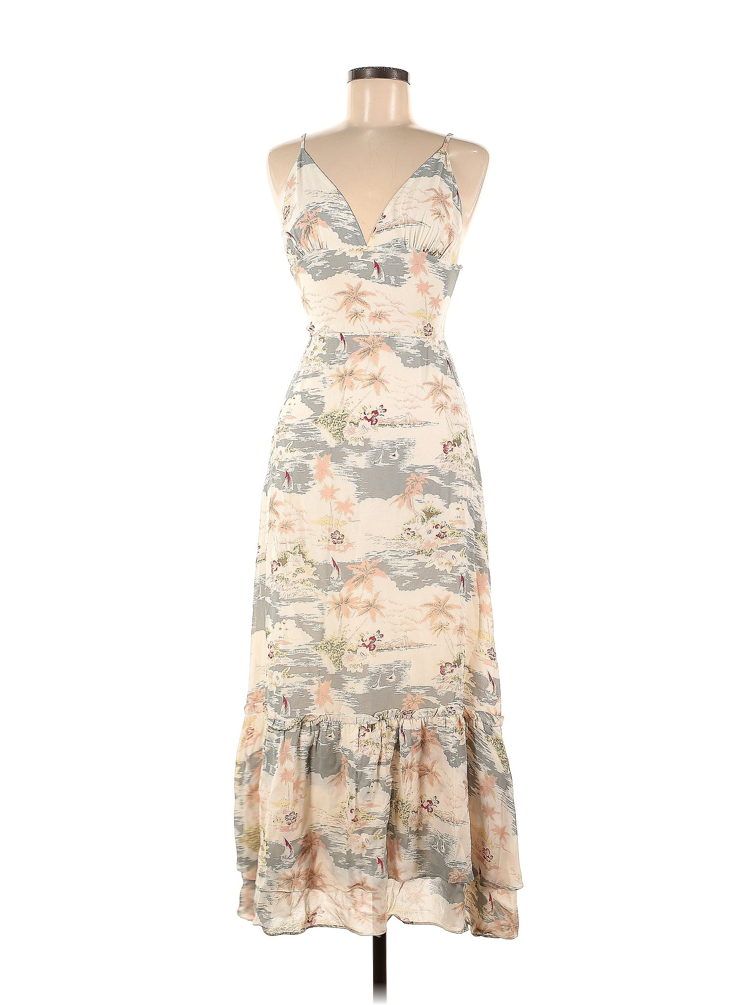 Reformation Multi Color Ivory Casual Dress Size 6 - 54% off | ThredUp