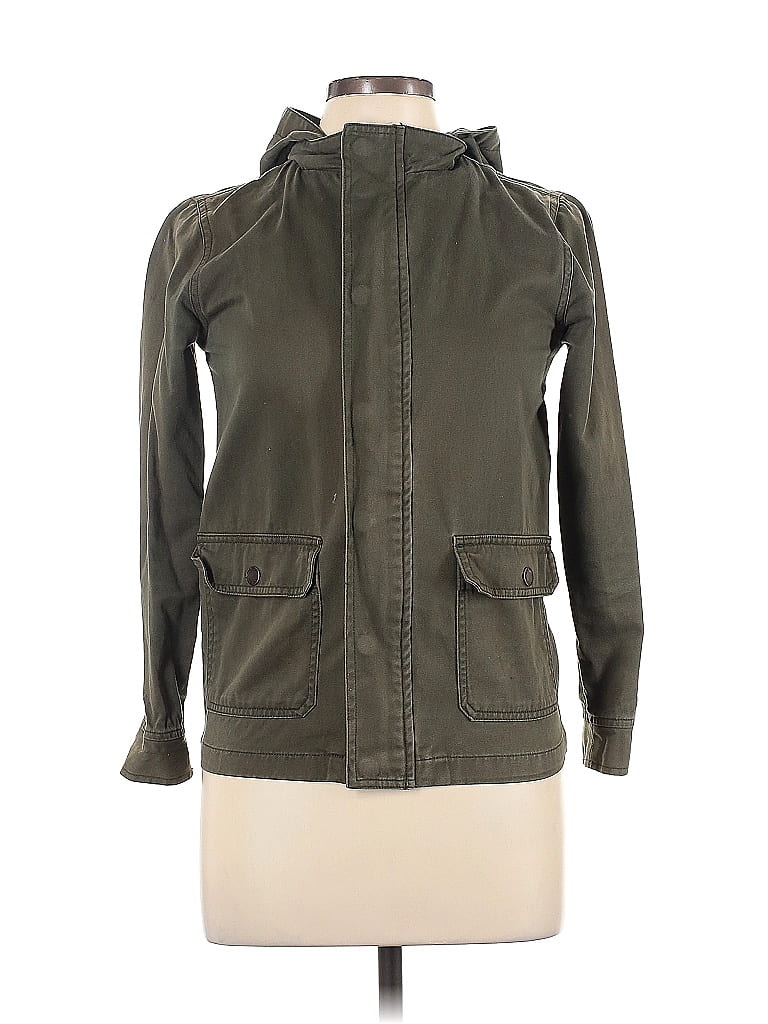 Joe Fresh 100% Cotton Solid Green Jacket Size L - 57% off | thredUP