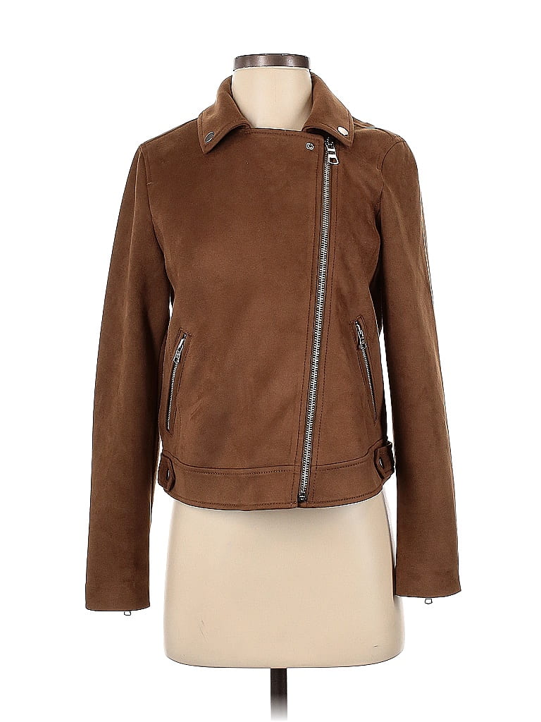 Ann Taylor LOFT 100% Polyester Brown Jacket Size XXS - 79% off | ThredUp