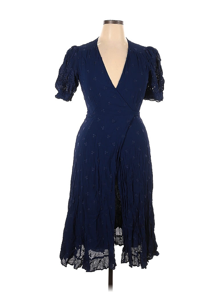 Reformation 100 Viscose Blue Casual Dress Size Xl 61 Off Thredup