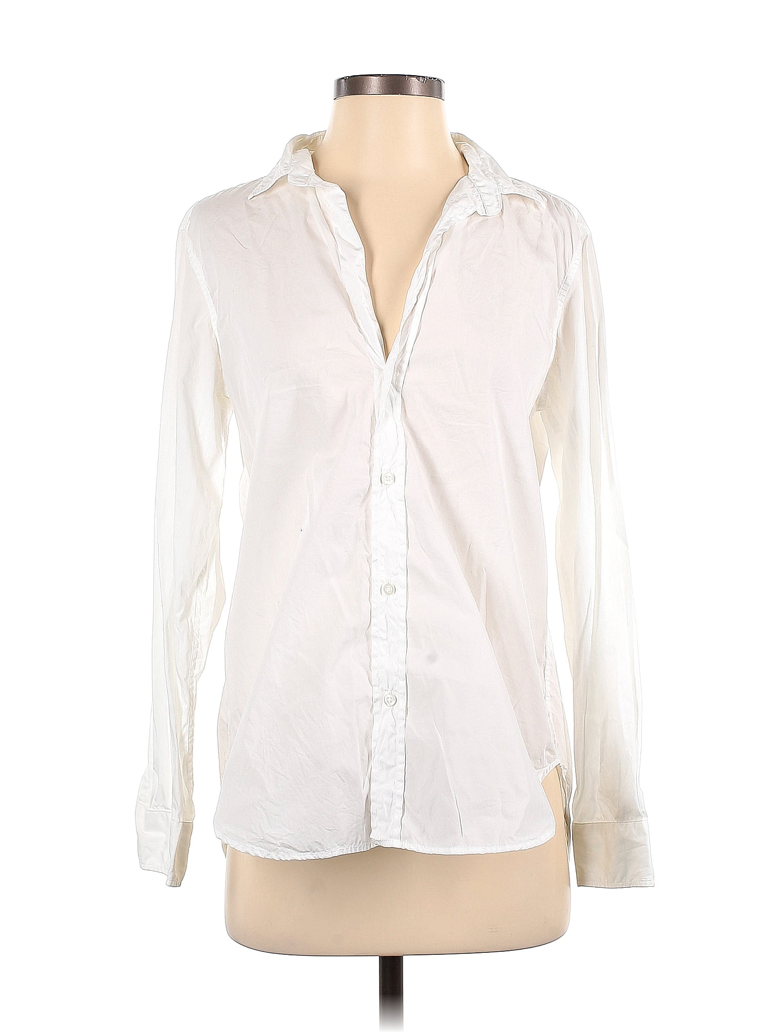 Frank & Eileen 100% Cotton Solid White Ivory Long Sleeve Button-Down Shirt Size M - 73% off ...