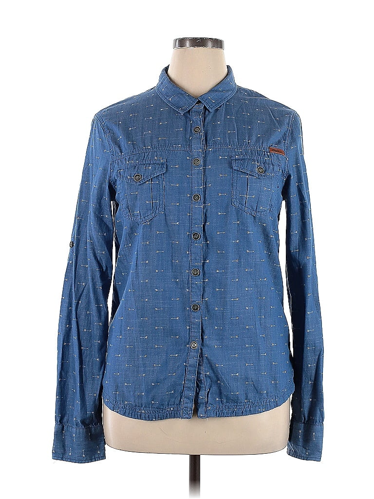 Bench 100% Cotton Blue Long Sleeve Button-Down Shirt Size XL - 68% off ...