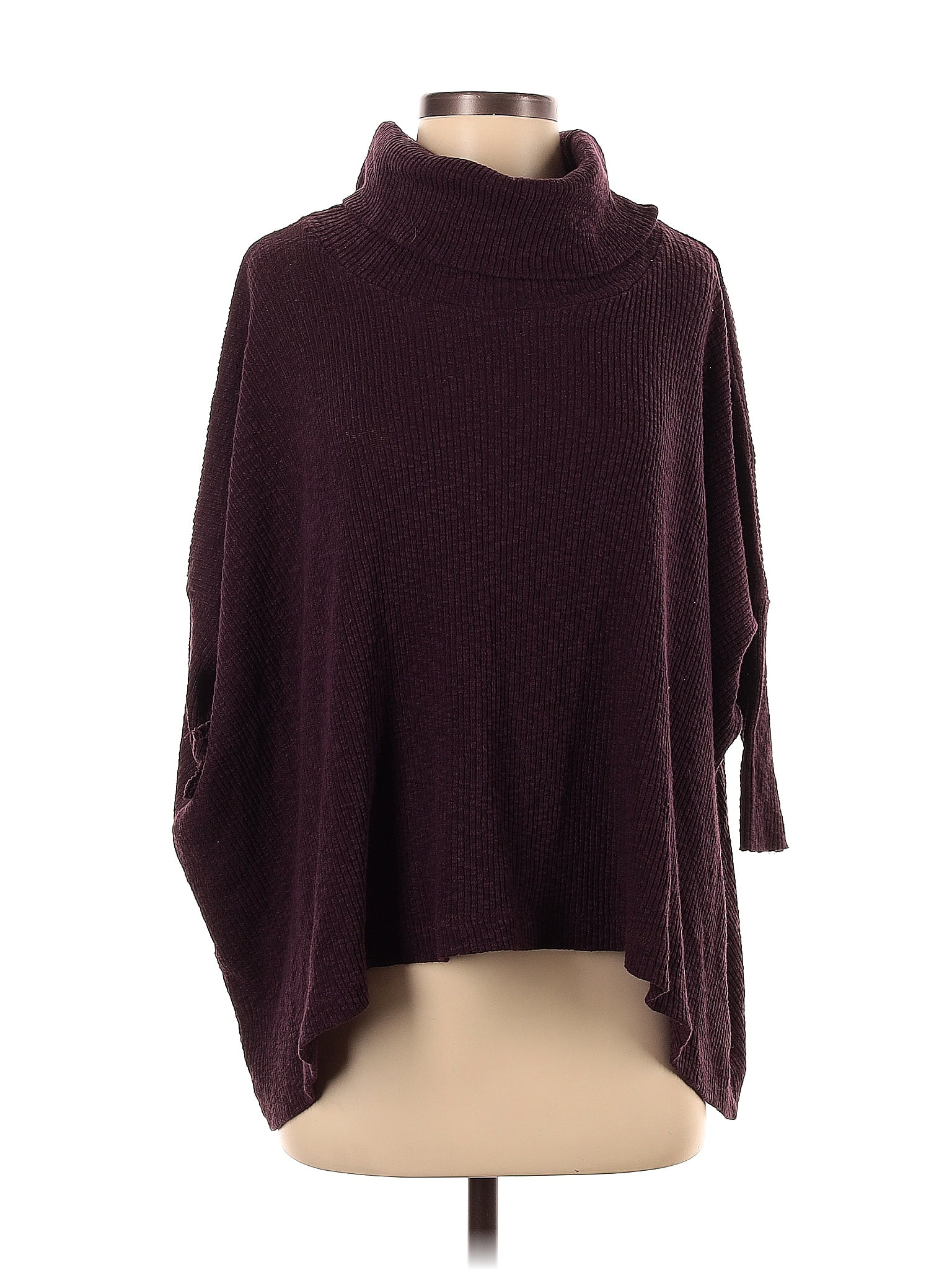 FP BEACH Color Block Solid Purple Burgundy Turtleneck Sweater Size S ...