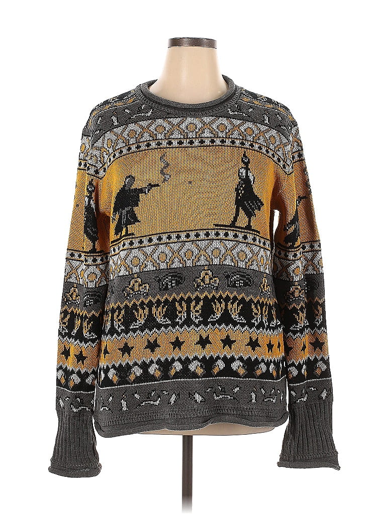 Elhoffer Design 100% Acrylic Color Block Multi Color Gold Pullover Sweater Size XL - 72% off ...