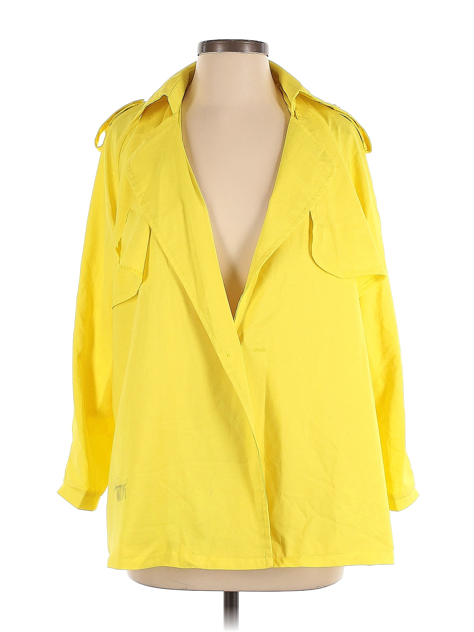 Trafaluc by Zara Solid Yellow Jacket Size S - 75% off | ThredUp